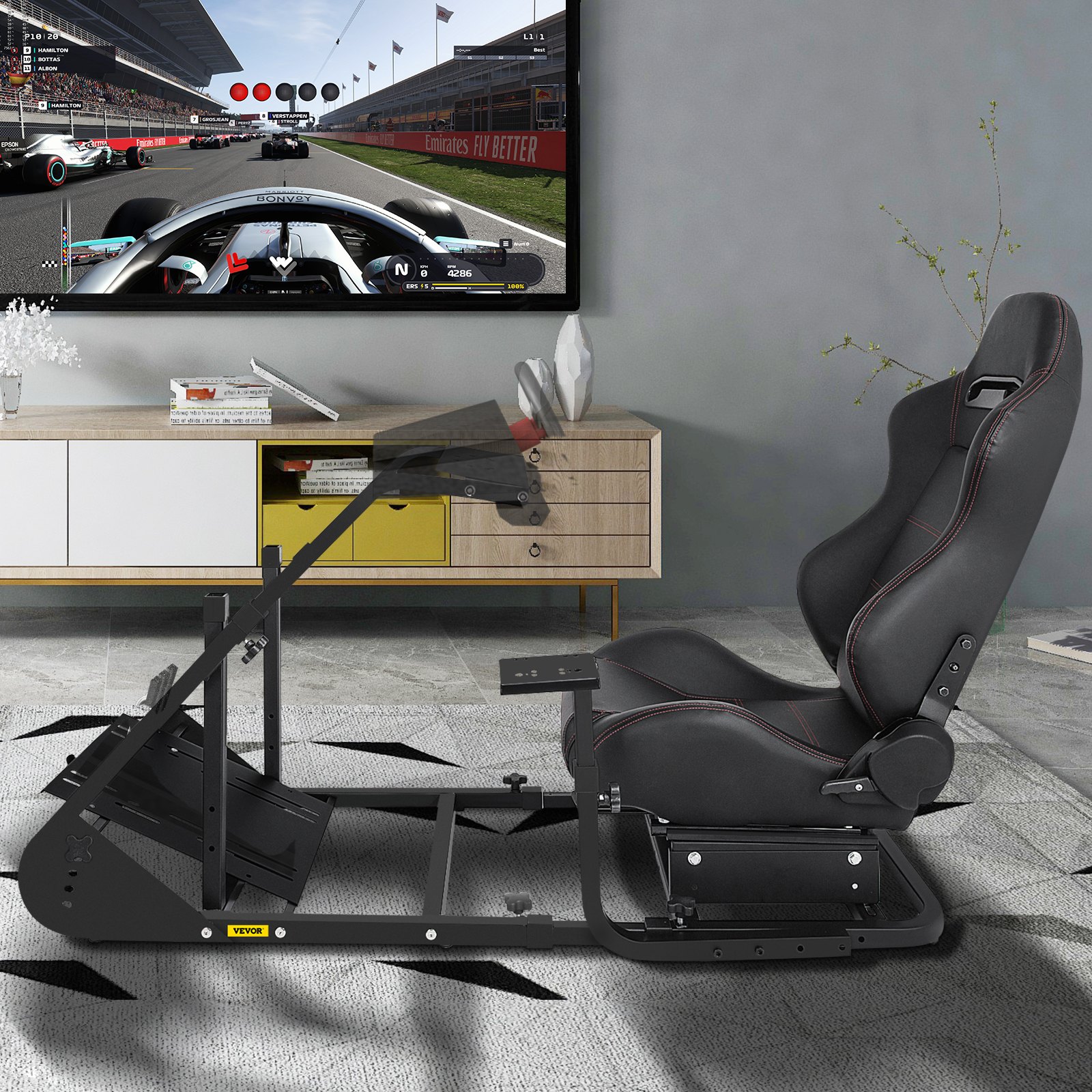 VEVOR VEVOR Driving Simulator RS6 Racing Simulator Cab GtaF con ...