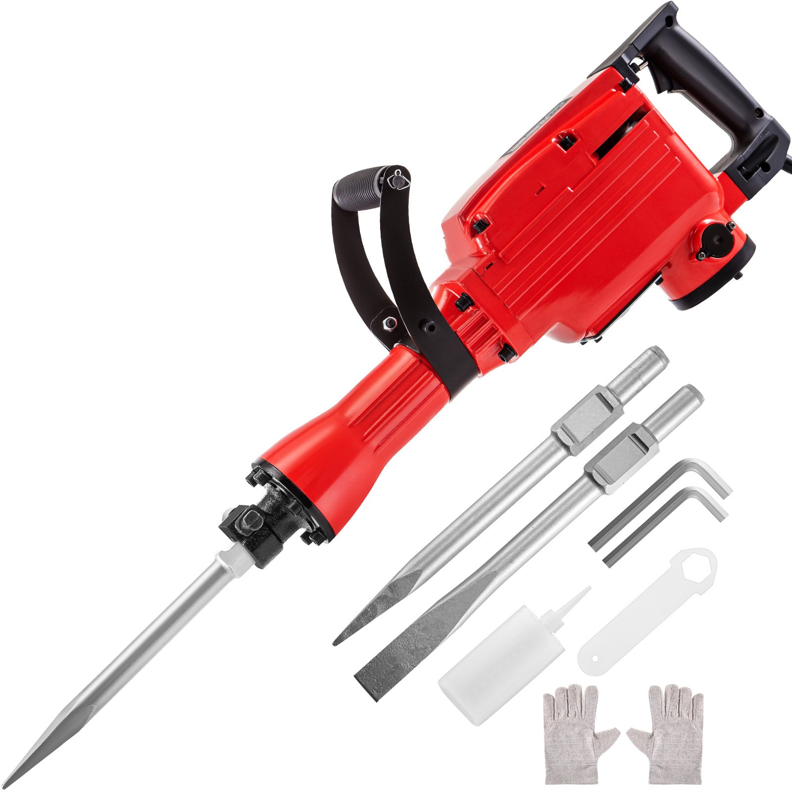 VEVOR 2200W Martillo Demoledor 1200 BPM 65 A Martillo de Demolición 3 ...