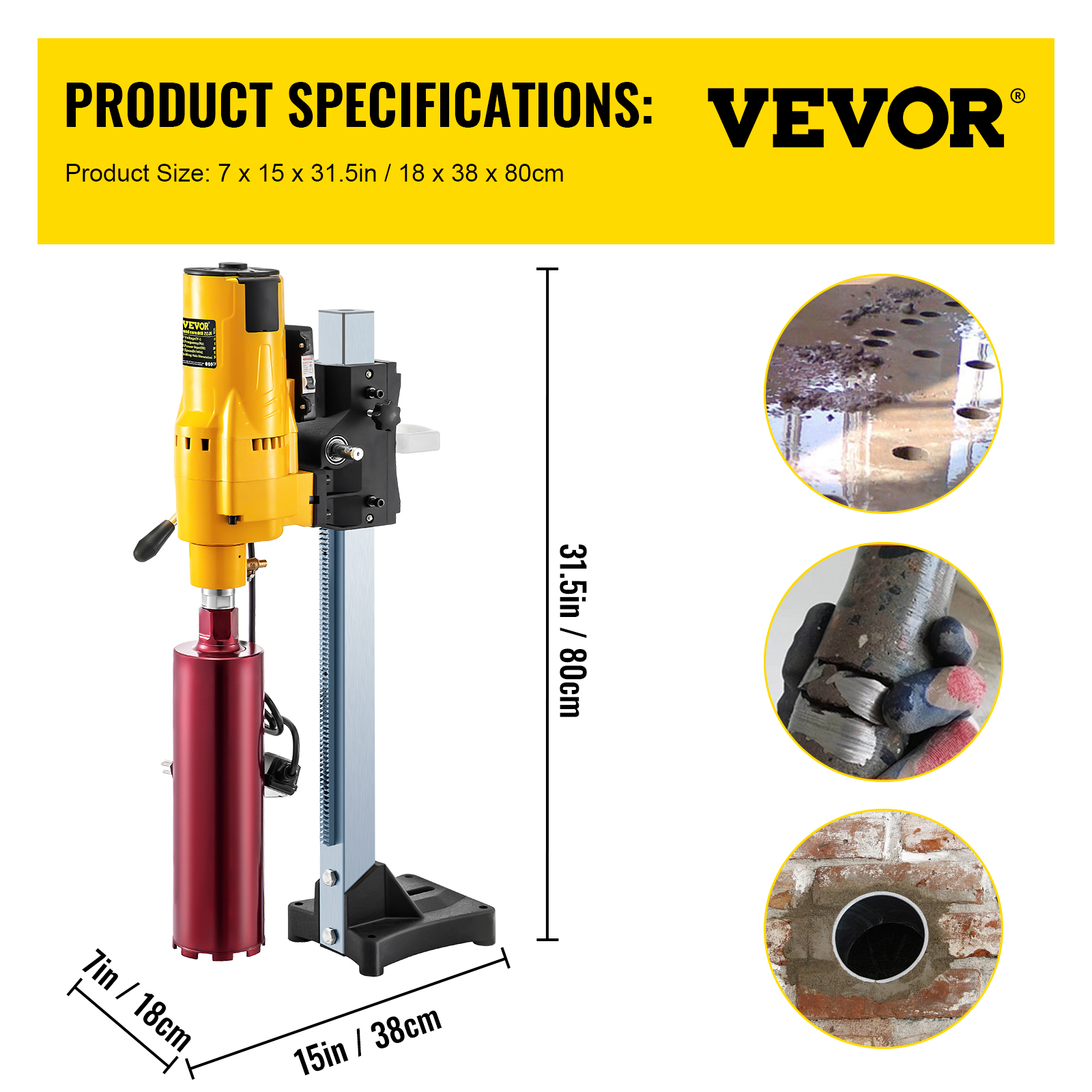 205MM Driller Drilling Press Machine Ceramic Boring Detection TERRIFIC ...