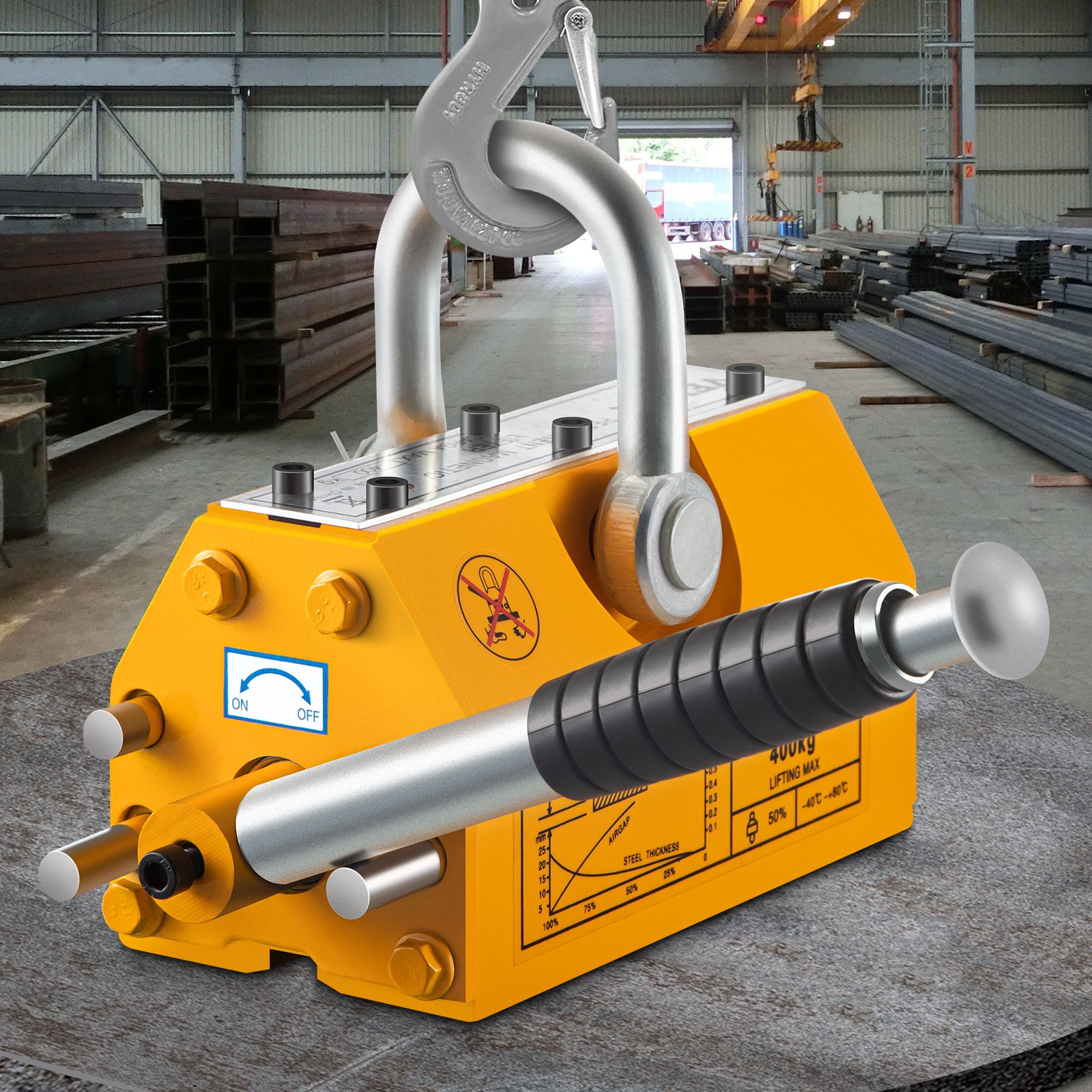 VEVOR Permanente Magnetische Lifter 400 kg Hefmagneet Kraanmagneet 20,6 ...
