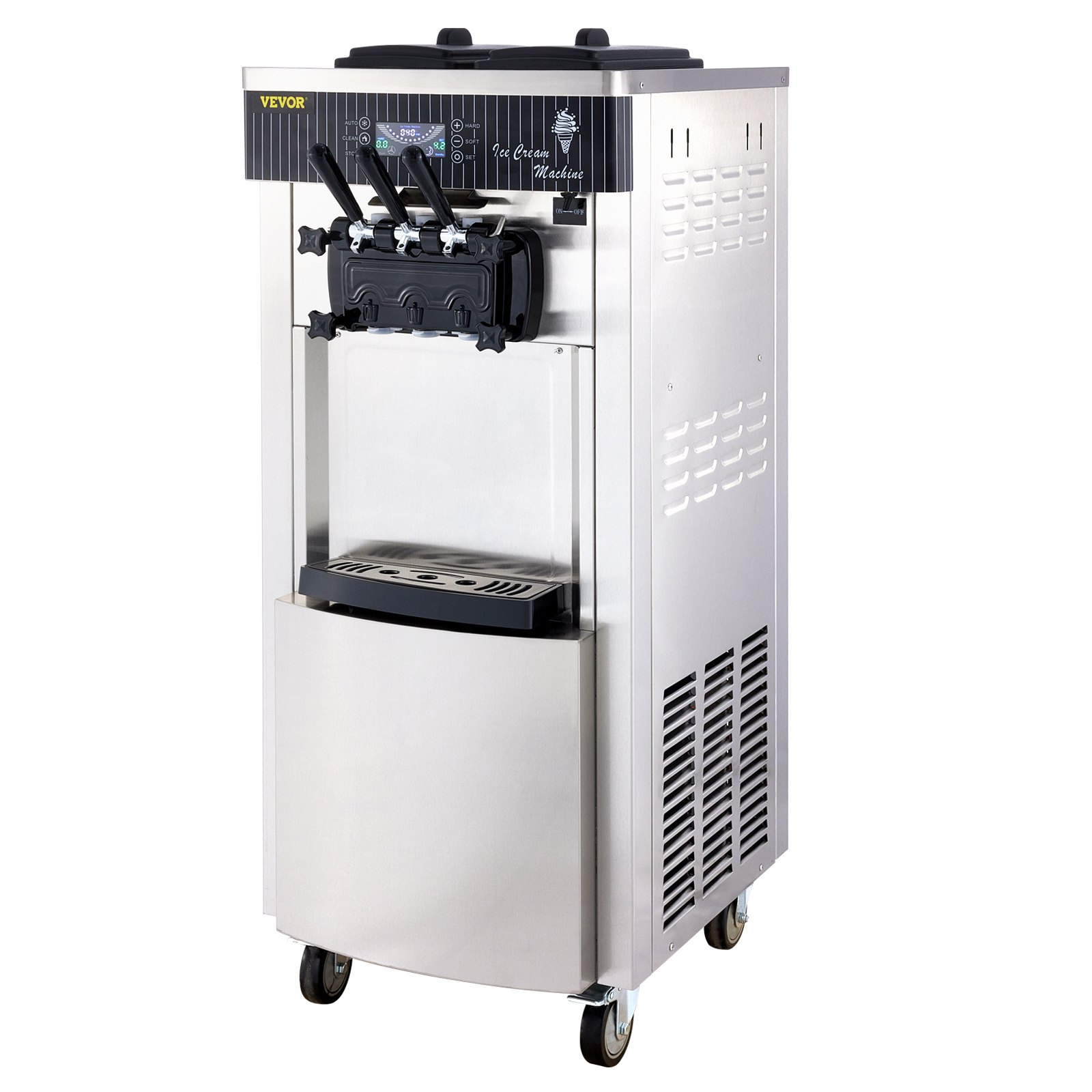 VEVOR Professionele Ijsmachine Softijsmachine 2200W met 1 Ijshoorntje ...