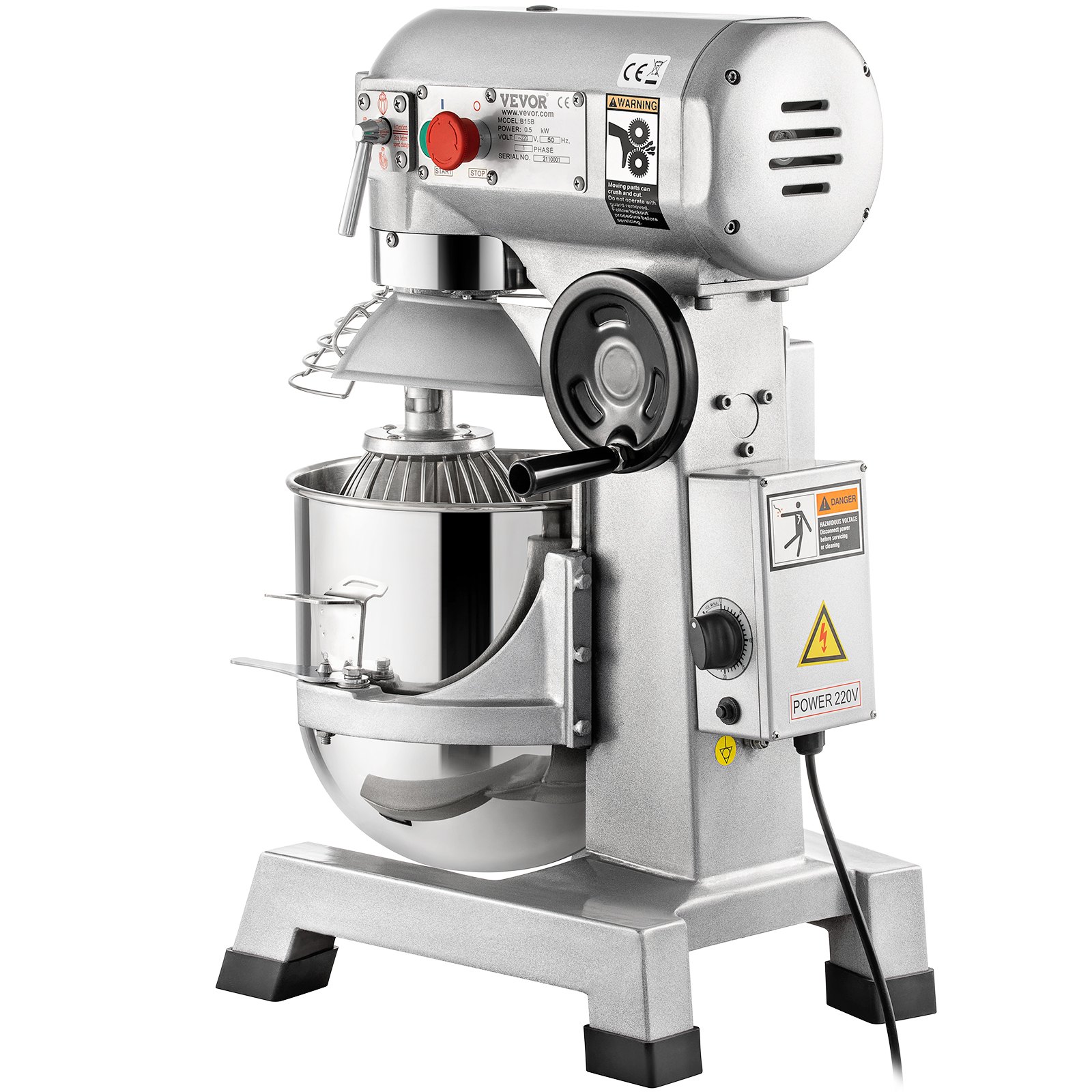 VEVOR Keukenmachine, Commerciële Kneedmachine met 30 Qt RVS Kom, 1500 W ...