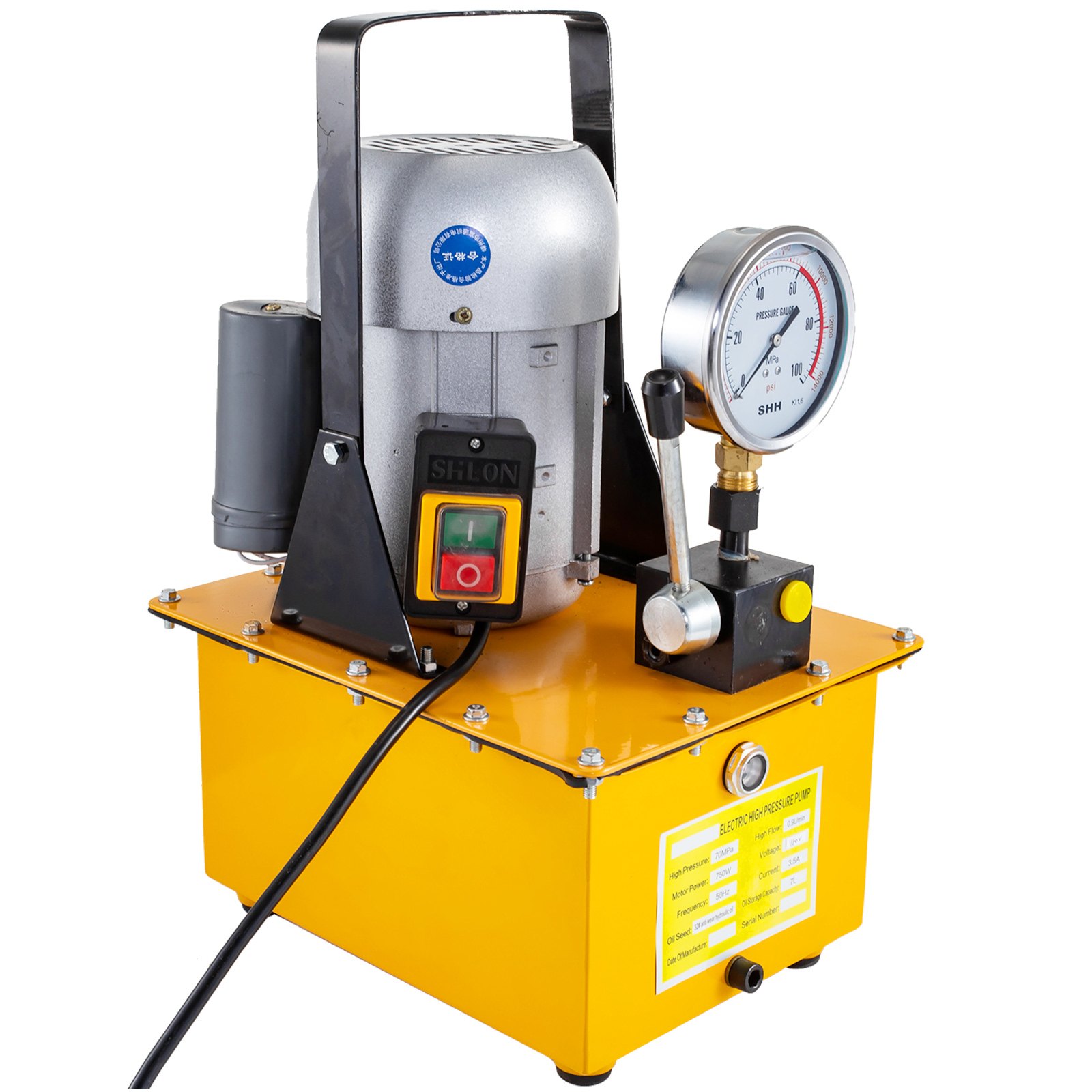 Elektrohydraulische pomp met handmatig enkelwerkend hydraulisch ...
