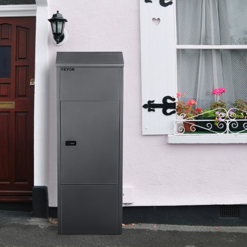 VEVOR Pakket Drop Box Grijs Pakketbrievenbus 38 x 23 x 105 cm Pakketbox ...