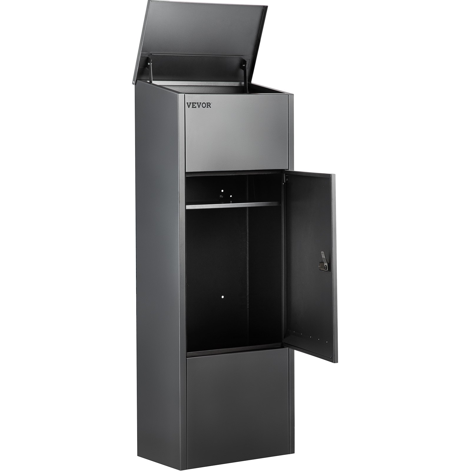VEVOR Pakket Drop Box Grijs Pakketbrievenbus 38 x 23 x 105 cm Pakketbox ...
