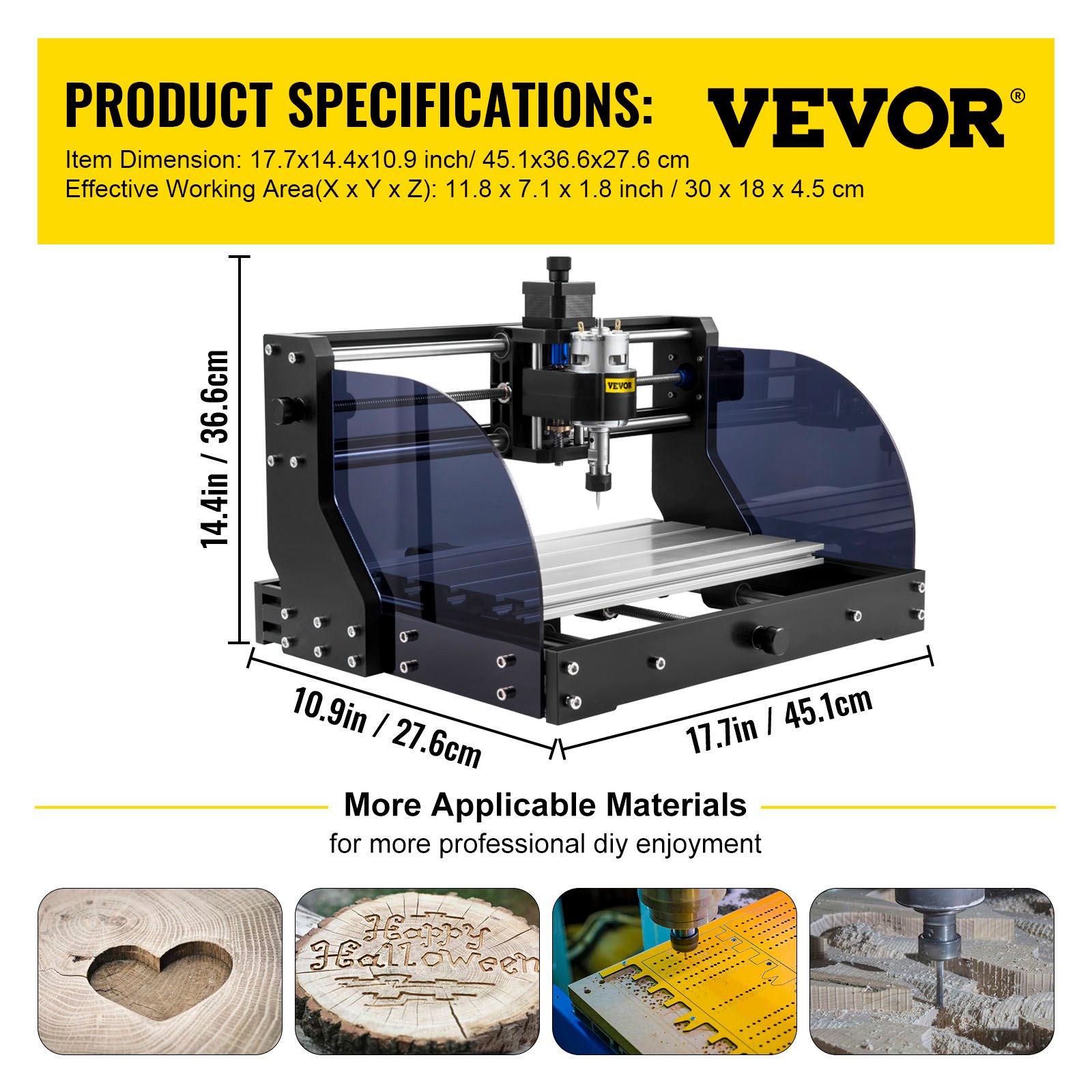 VEVOR CNC Houtbewerking Graveermachine CNC Graveur Freesmachine 0,08mm ...