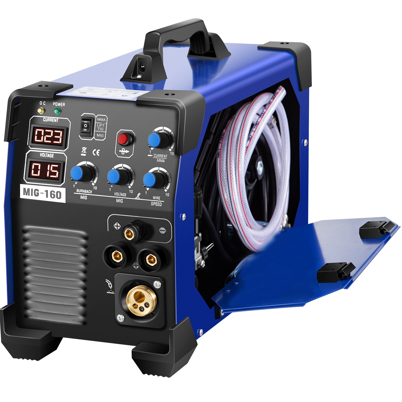 Vevor Mig-160 Mig Lasser Lasmachine Mig Mma Tig Igbt Dc Inverter Lasser ...