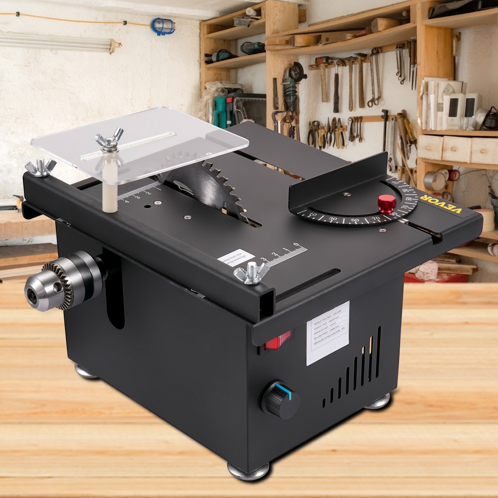 VEVOR Mini Tafelzaag 240 x 220 x 140 mm Kleine Tafelzaag 150W Mini ...