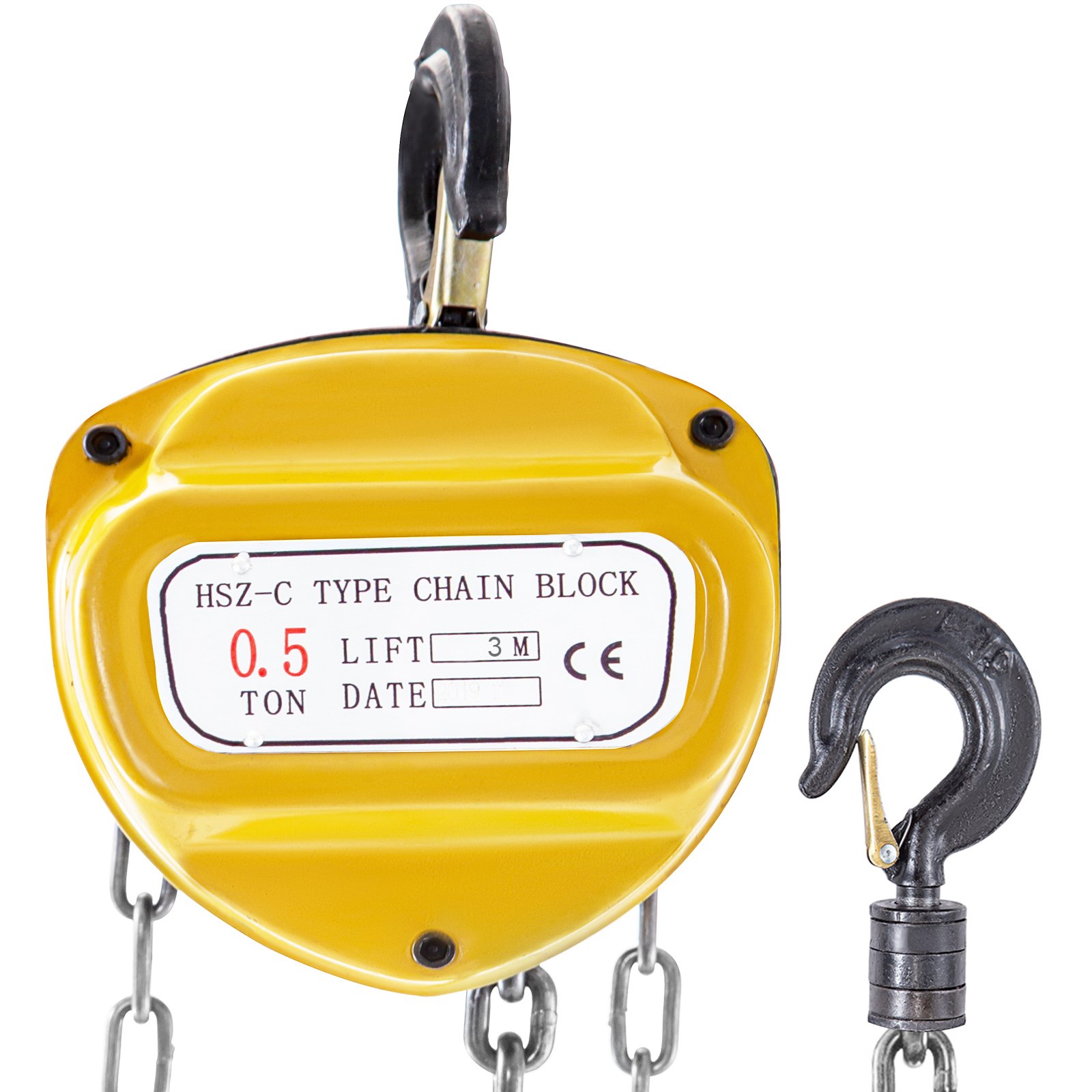 VEVOR rateltakel katrol kettingtakel takel ketting kraankabel 0,5T 3 m ...
