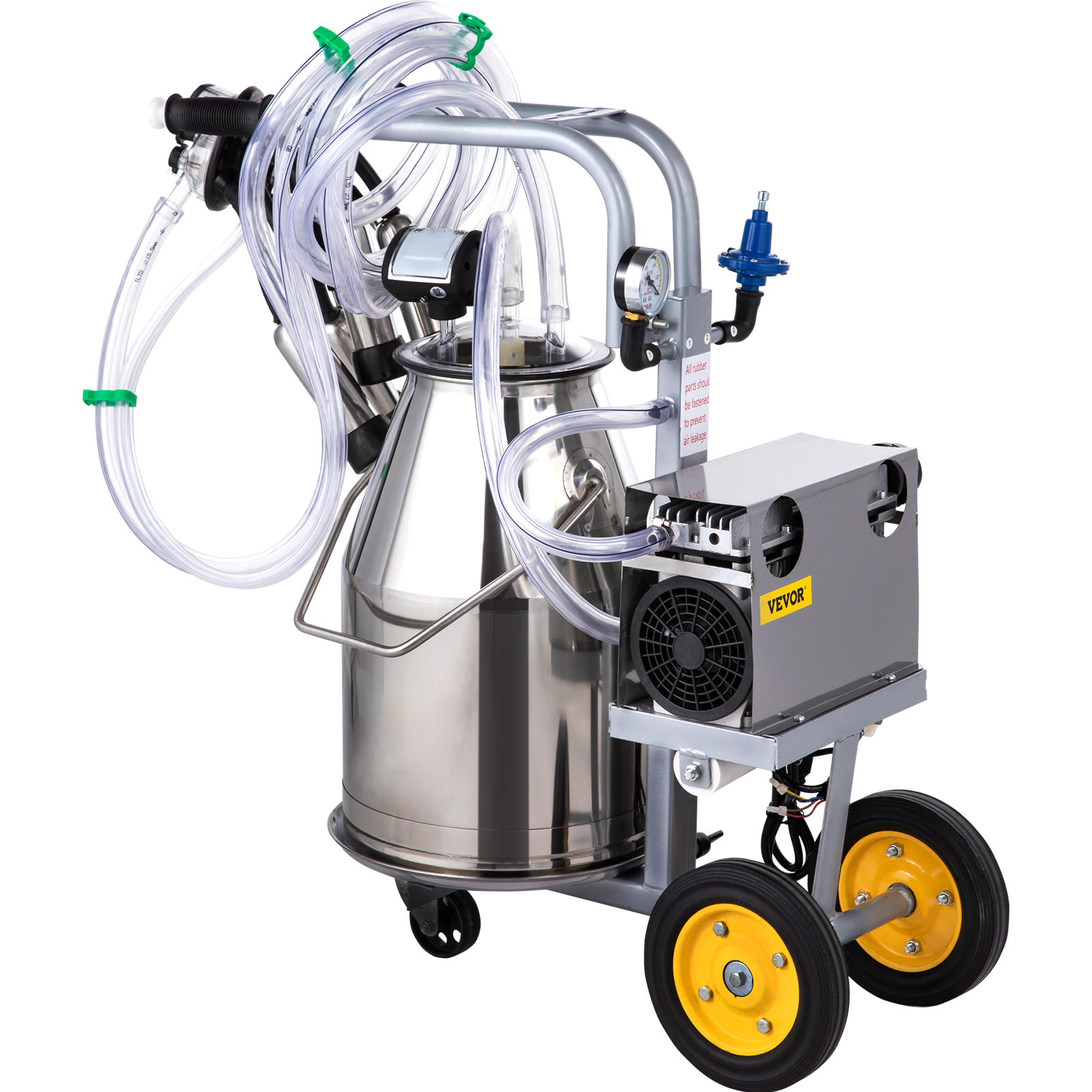VEVOR Elektrische Melkmachine 25 L, Koe Melkmachine 0,55 kW, Single Cow ...