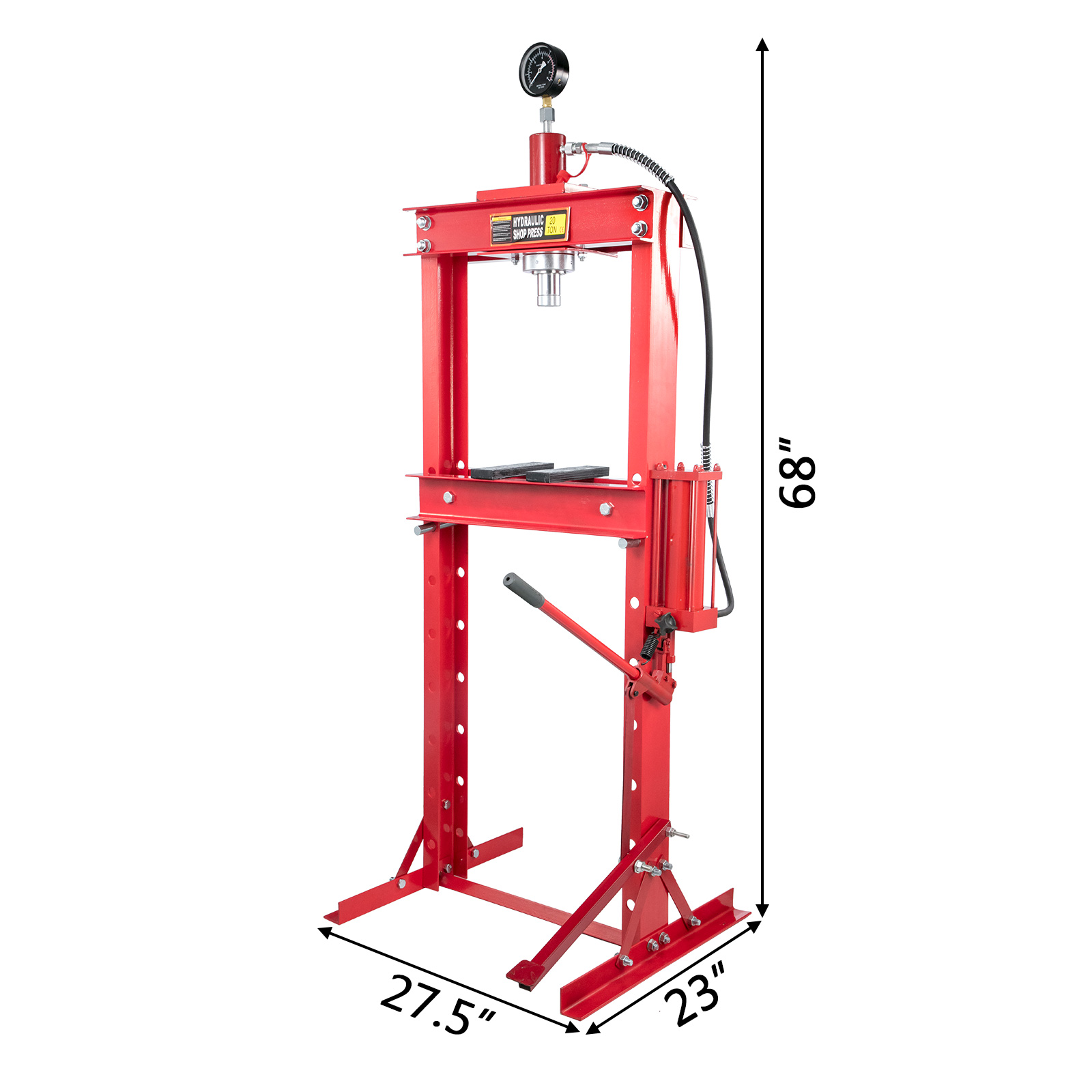 Vevor Hydraulische Pers Hydraulische Werkplaatspers Rood Bench Top ...