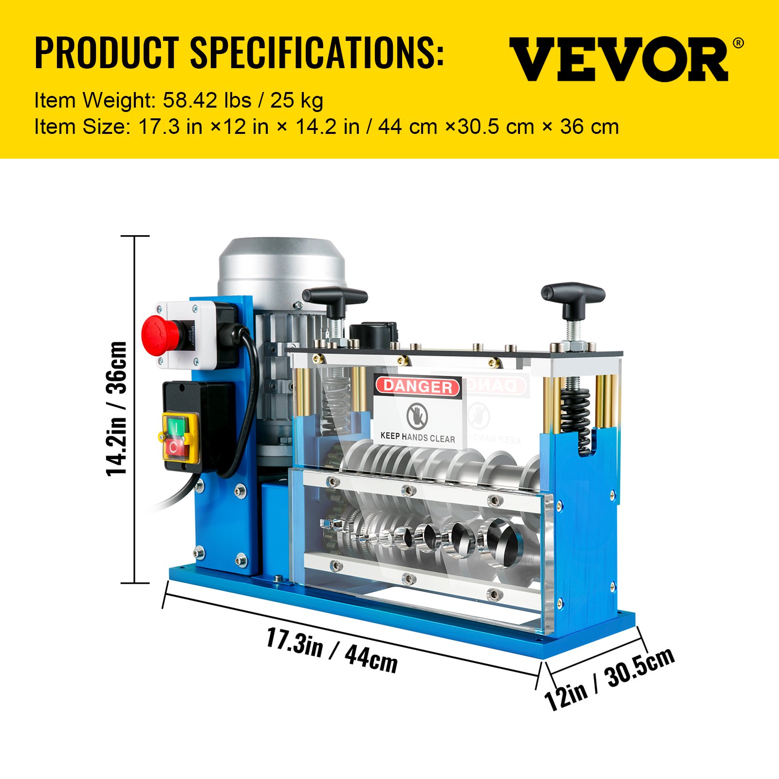 VEVOR Stripping Machine 370W Maszyna do obierania kabli elektrycznych ...