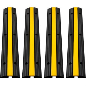 4 Pack 1 Channel Cable Protector Ramp 22046lbs Wire Hose Cable Cover ...
