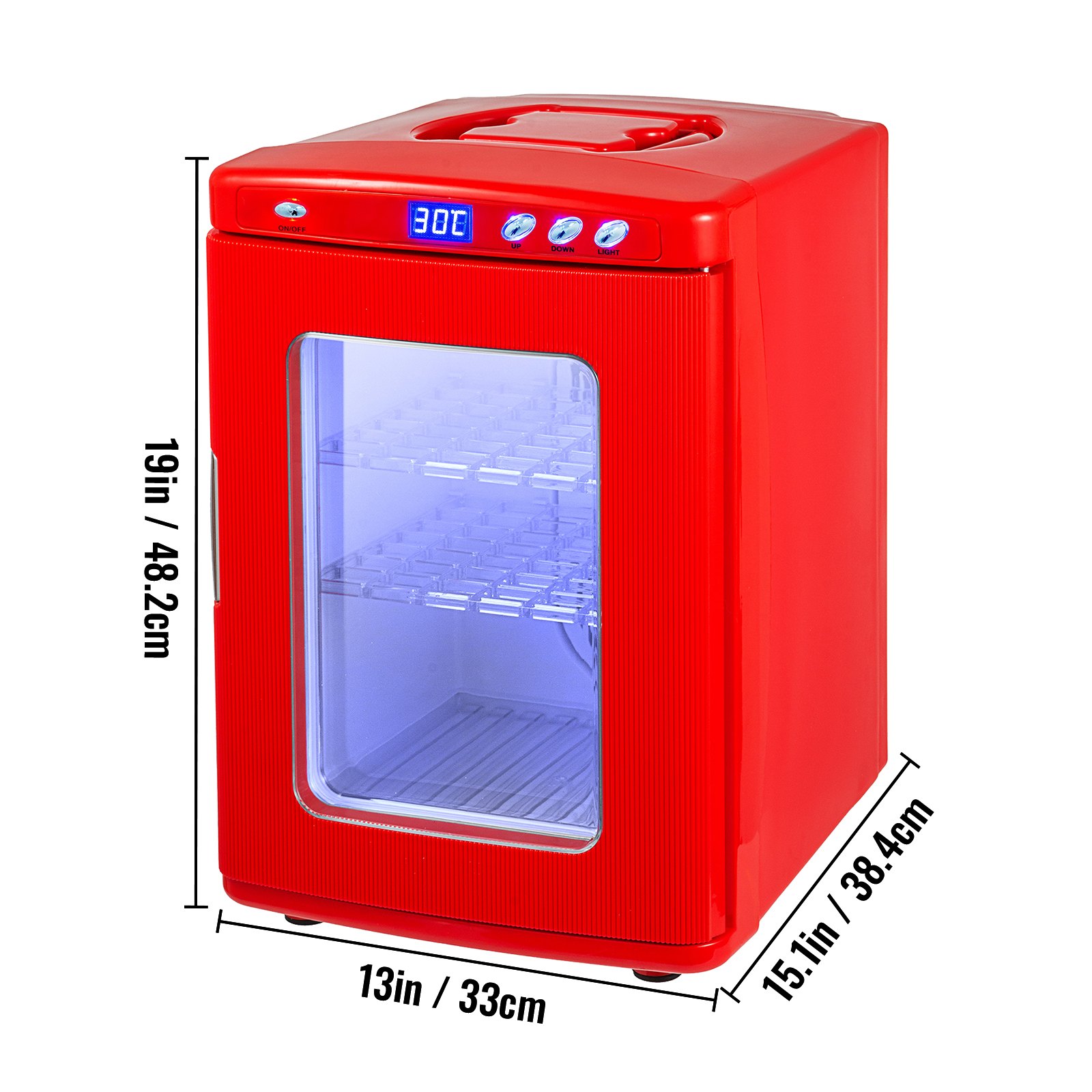 25l Red Reptile Egg Incubator 2-60°c Scientific Poultry Duck 2-layer ...