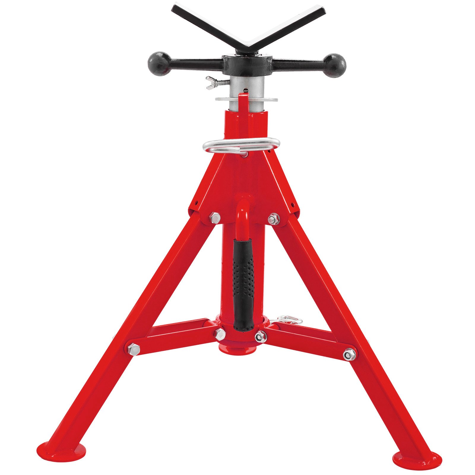 Pipe Jack Stand With V-Head and Folding Legs 2500LB Max. Height 37 ...
