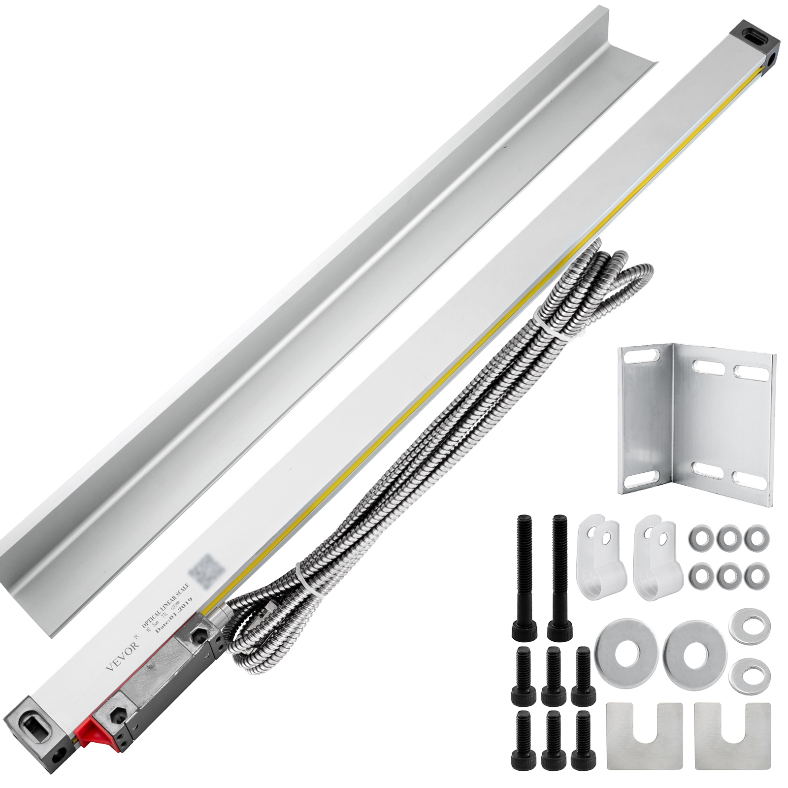VEVOR 1 Axis Lathe Linear Scale, 600 mm Length, Aluminum Precision ...