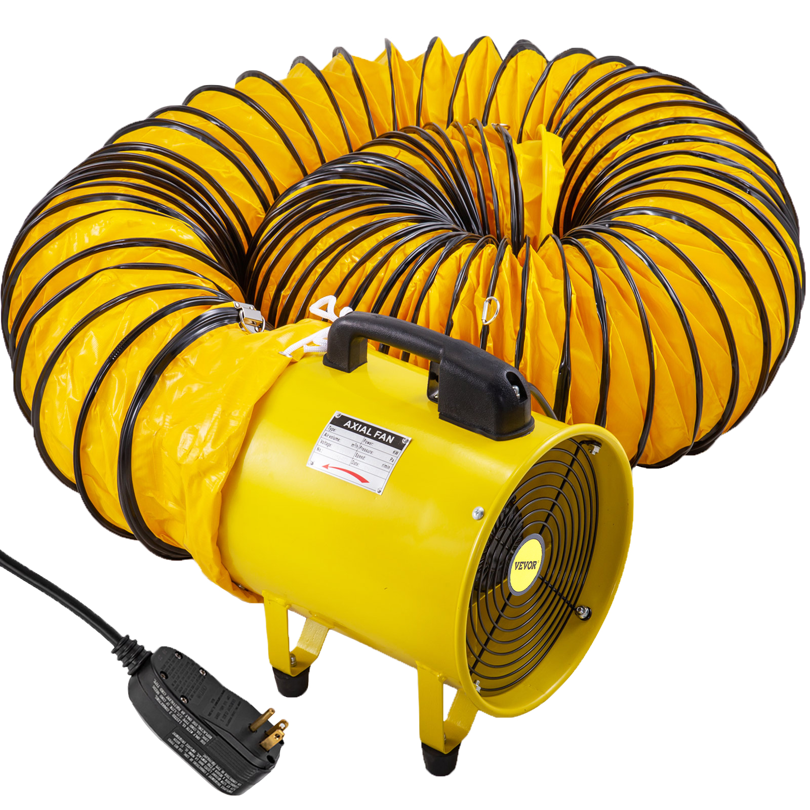 10'' Extractor Fan Blower 2 Speed 10m Duct Hose Exhaust Industrial ...