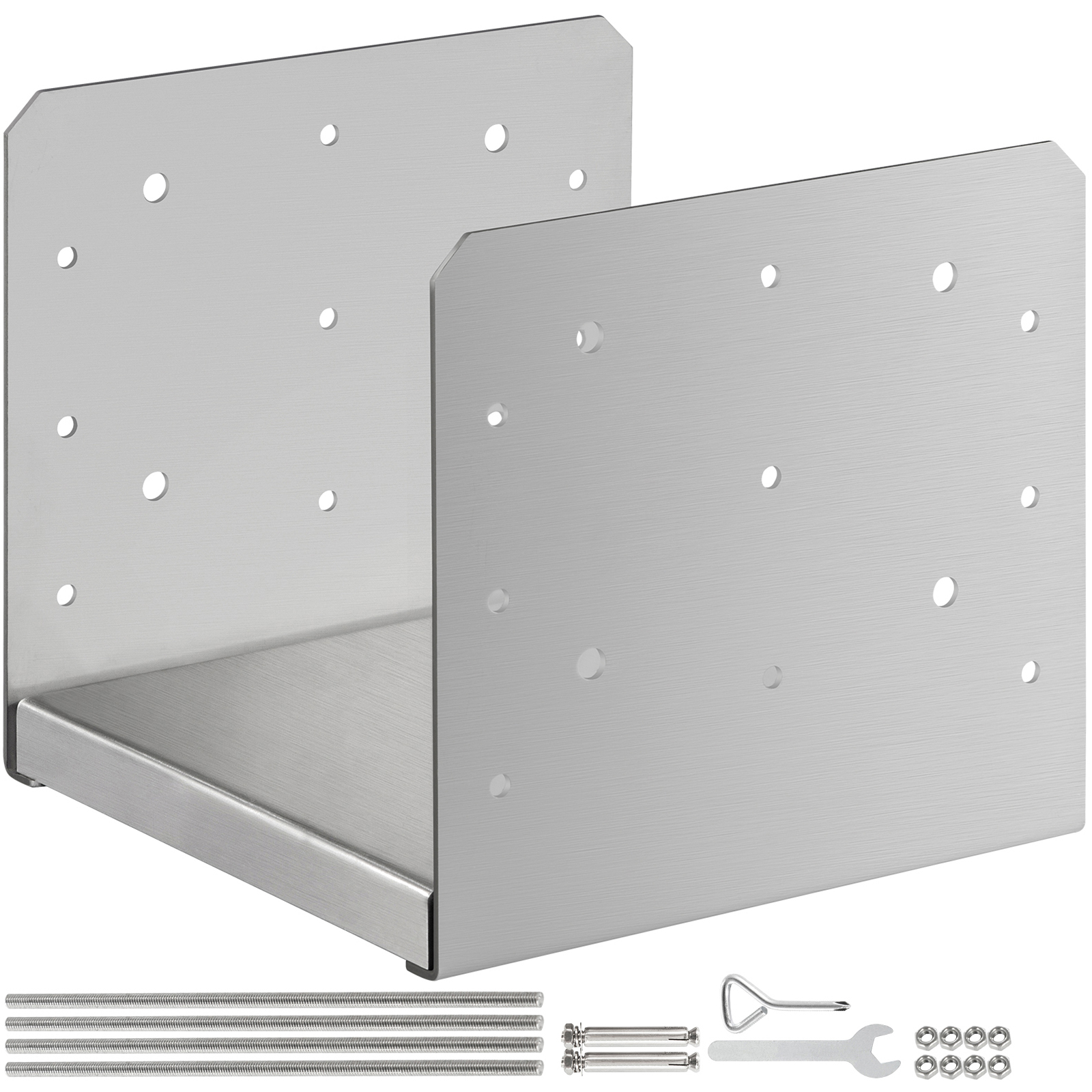 VEVOR Standoff Post Base 8 x 8"(Inner Size:7.8 x 7.48") 1 PCS Stainless ...