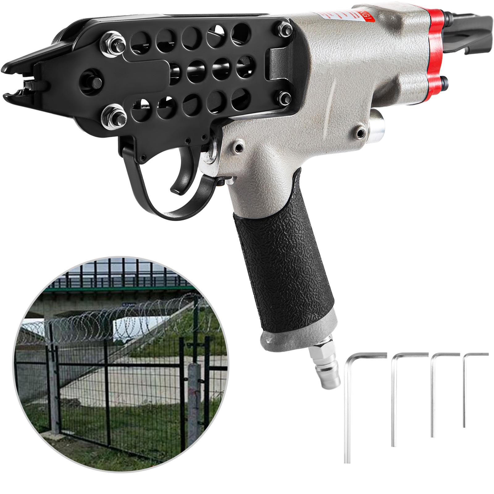 Pneumatic Hog Ring Pliers 16 Gauge 1/2" C-ring Tool Stapler For Gabion ...