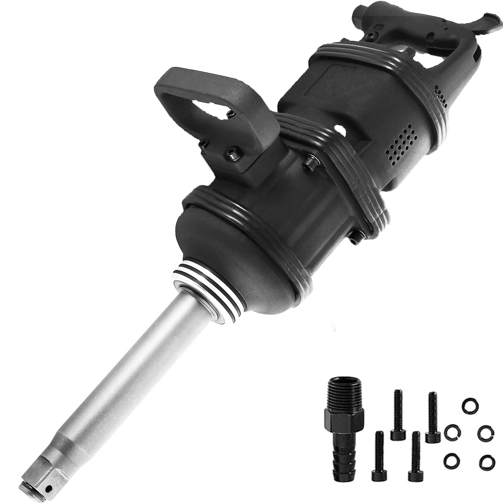1" Drive Air Impact Wrench 5020 Ft.lbs Max Torque 8" Long Shank 6 ...
