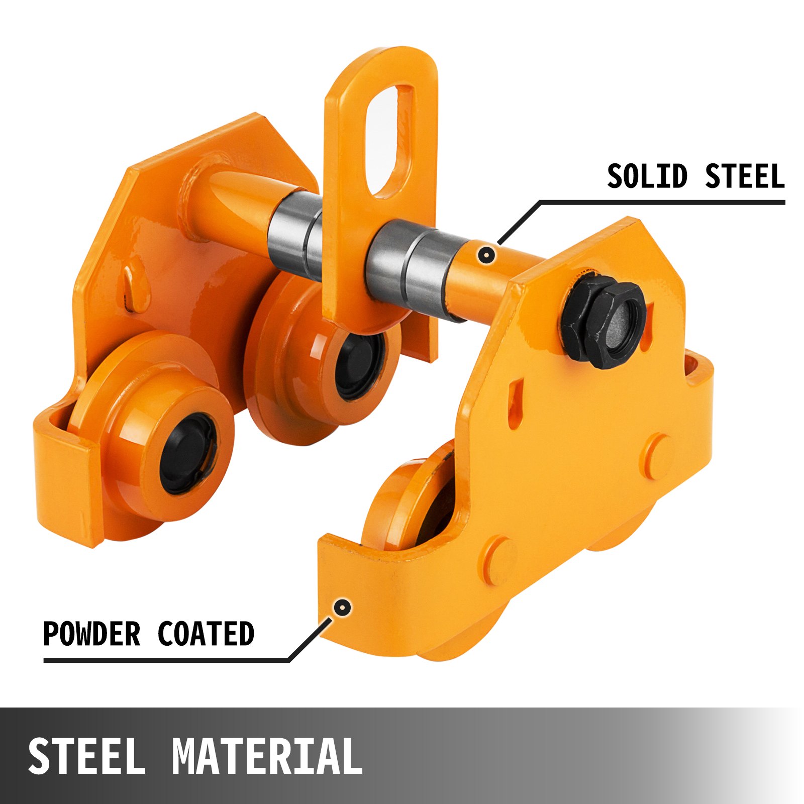 1/2 Ton Push Beam Trolley For Heavy Loads To 1100 lbs Fits Straight ... 1/2 Ton Push Beam Trolley For Heavy Loads To 1100 lbs Fits Straight ...