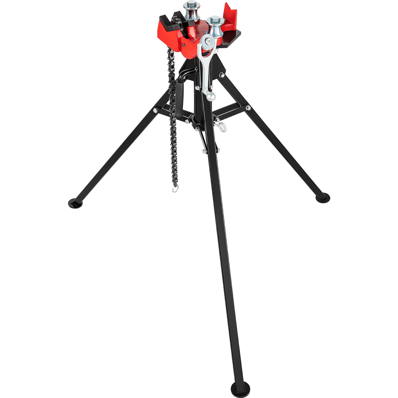 VEVOR Tripod Pipe Chain Vise, 1/8"-5" Pipe Capacity, 36.4“ Length Chain ...