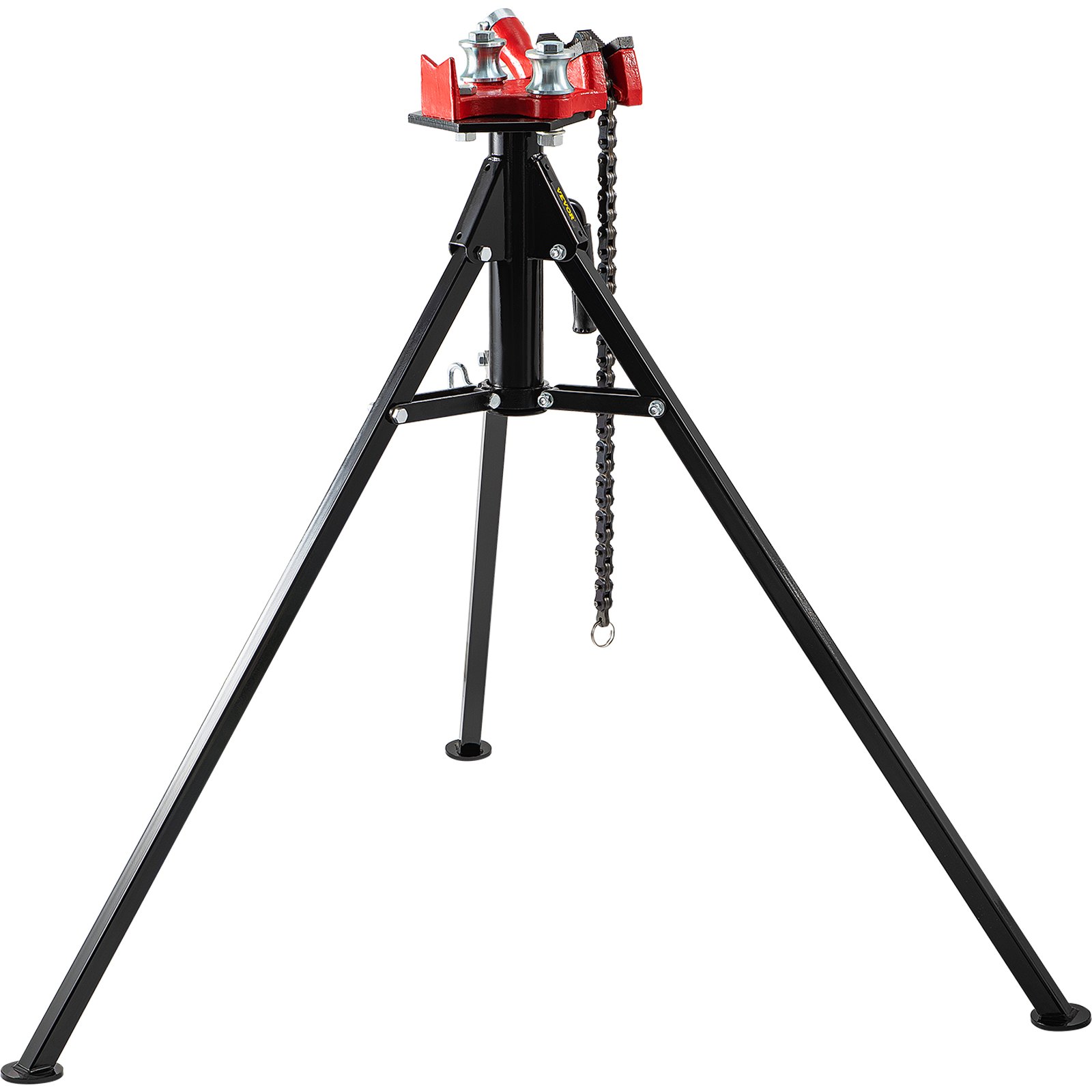 VEVOR Tripod Pipe Chain Vise, 1/8"-5" Pipe Capacity, 36.4“ Length Chain ...