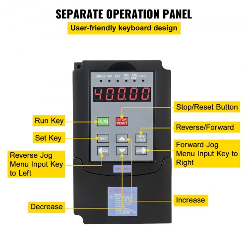 VEVOR VFD 1.5KW,Variable Frequency Drive 7A,CNC VFD Motor Drive ... VEVOR VFD 1.5KW,Variable Frequency Drive 7A,CNC VFD Motor Drive ...