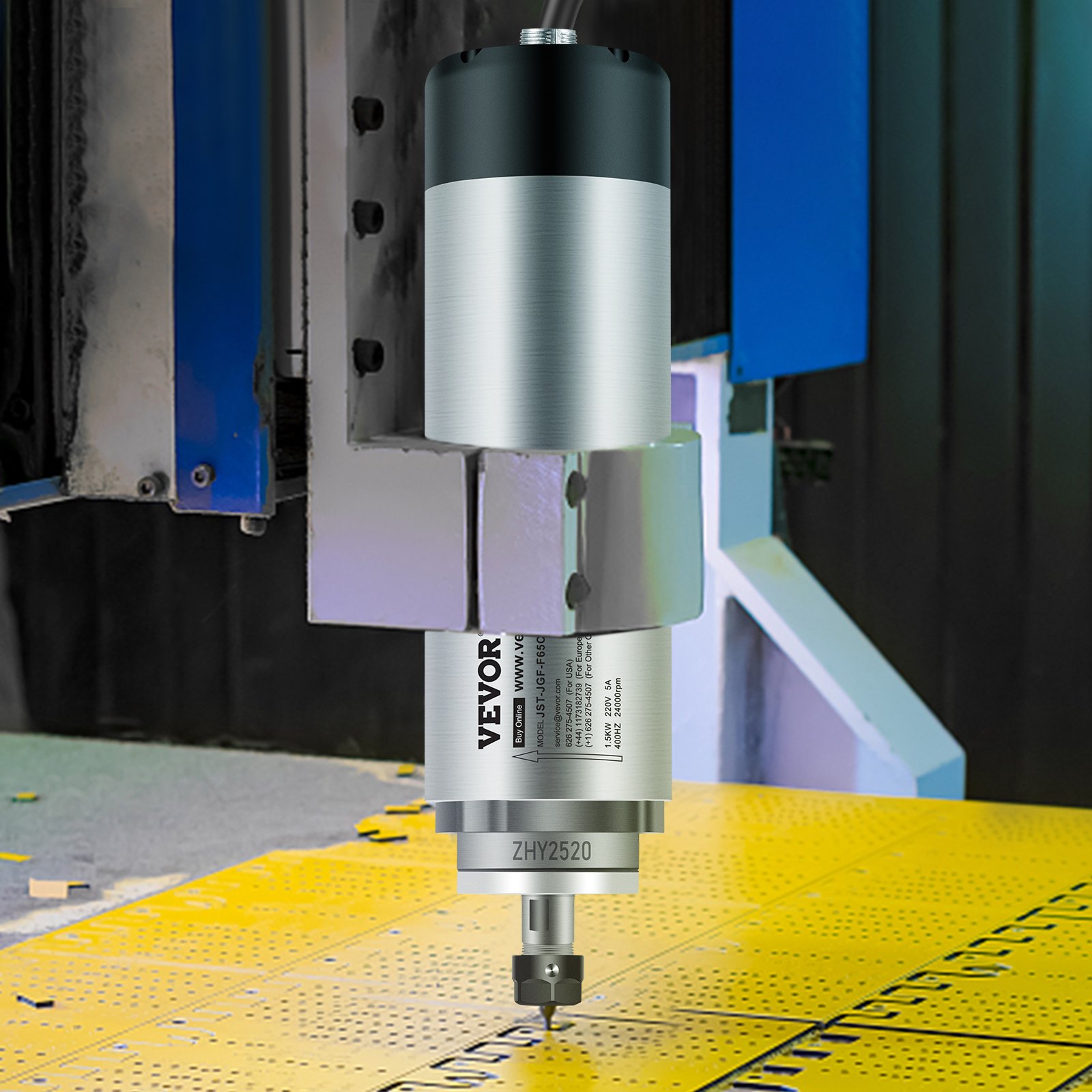 VEVOR Spindle Motor 1.5KW Air Cooled CNC Spindle Motor 3HP ER11 CNC ...