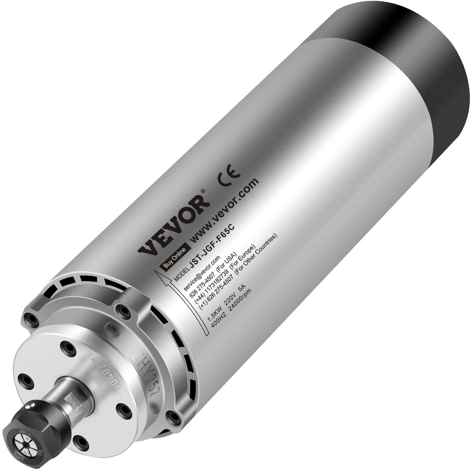 VEVOR Spindle Motor 1.5KW Air Cooled CNC Spindle Motor 3HP ER11 CNC Milling Motor 8000-24000 R ...