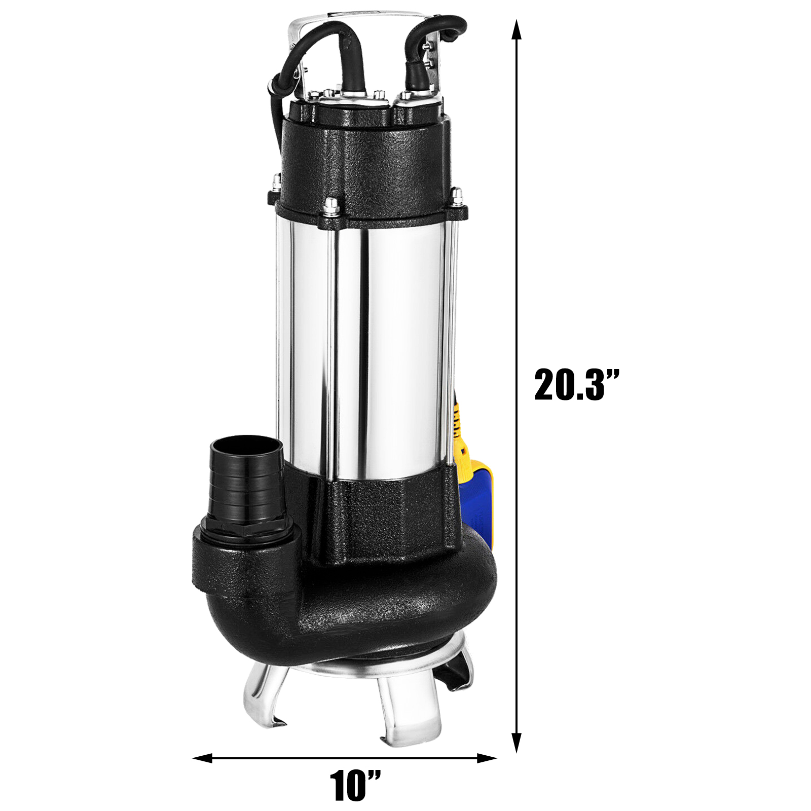6340gph Sump Pump1.5hp Industrial Sewage Cutter Grinder Cast Iron ...