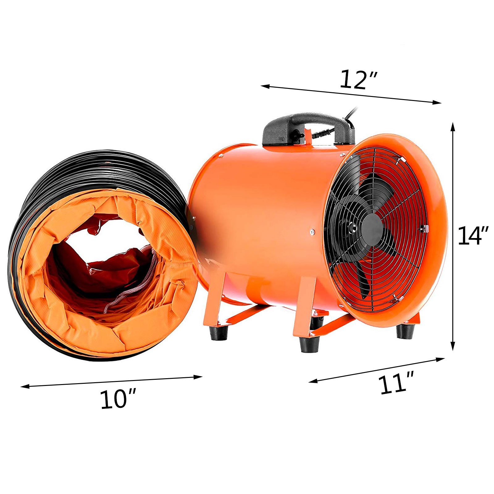 VEVOR Utility Blower Fan 10 Inch Portable Ventilator High Velocity ...