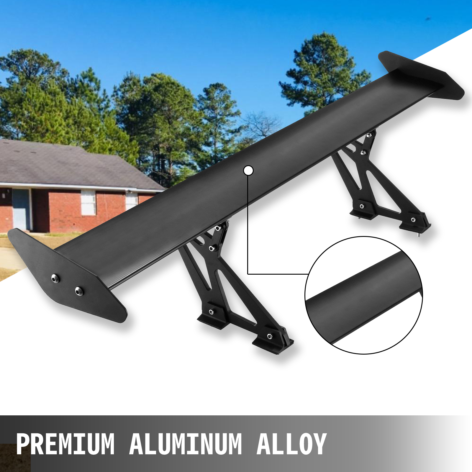 VEVOR GT Wing 43.3Inch Universal Aliminum GT Wing Spoiler Single Deck ...