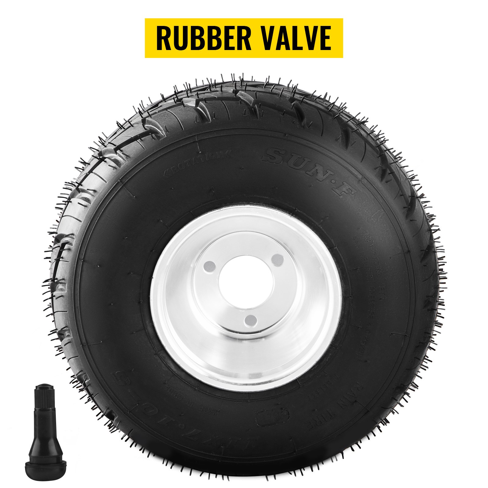 VEVOR Go Kart Tires and Rims, 2pcs Rear Tires Rims, Go Cart Wheels and ...