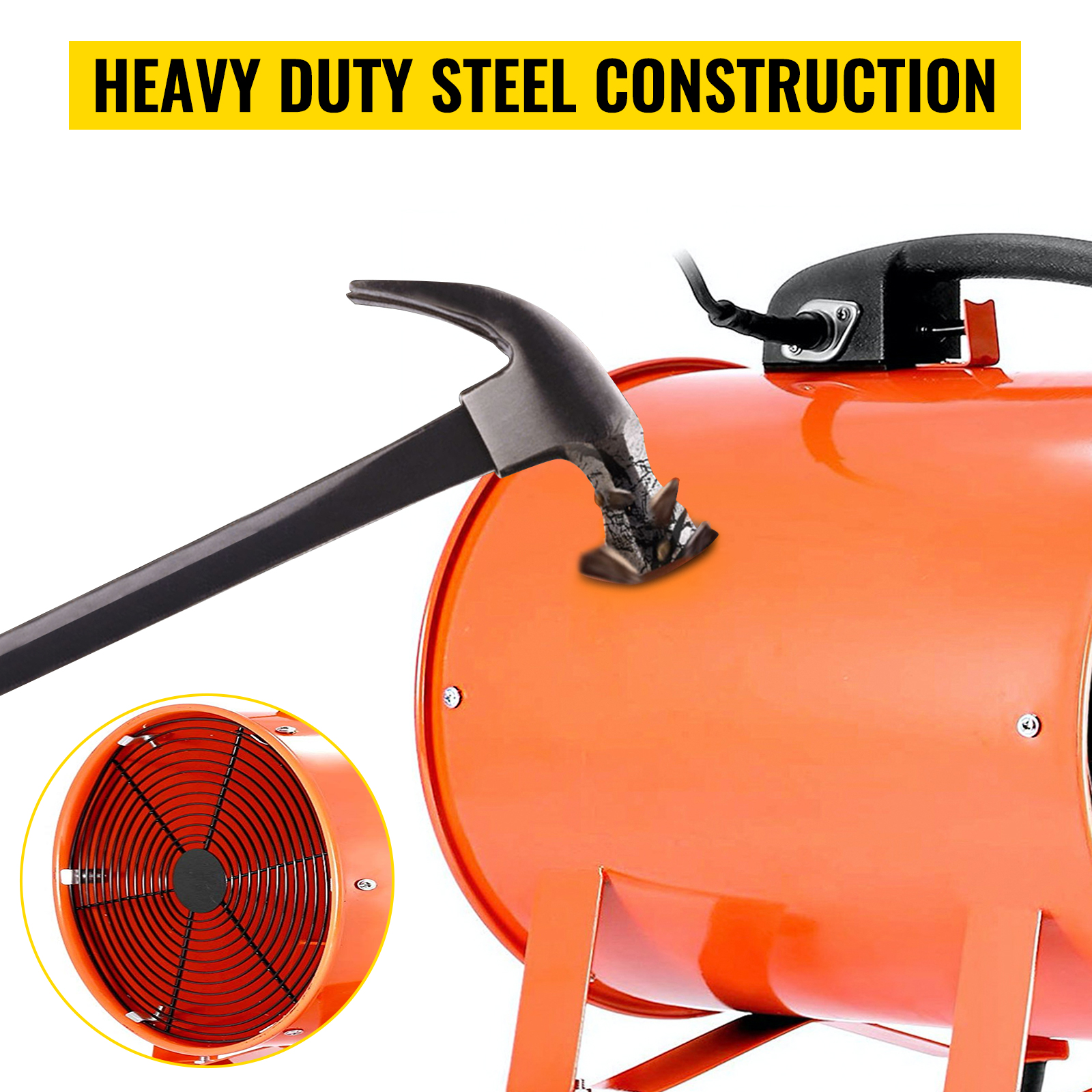 12" Portable Industrial Axial Ventilator Blower Workshop Extractor Fan ...