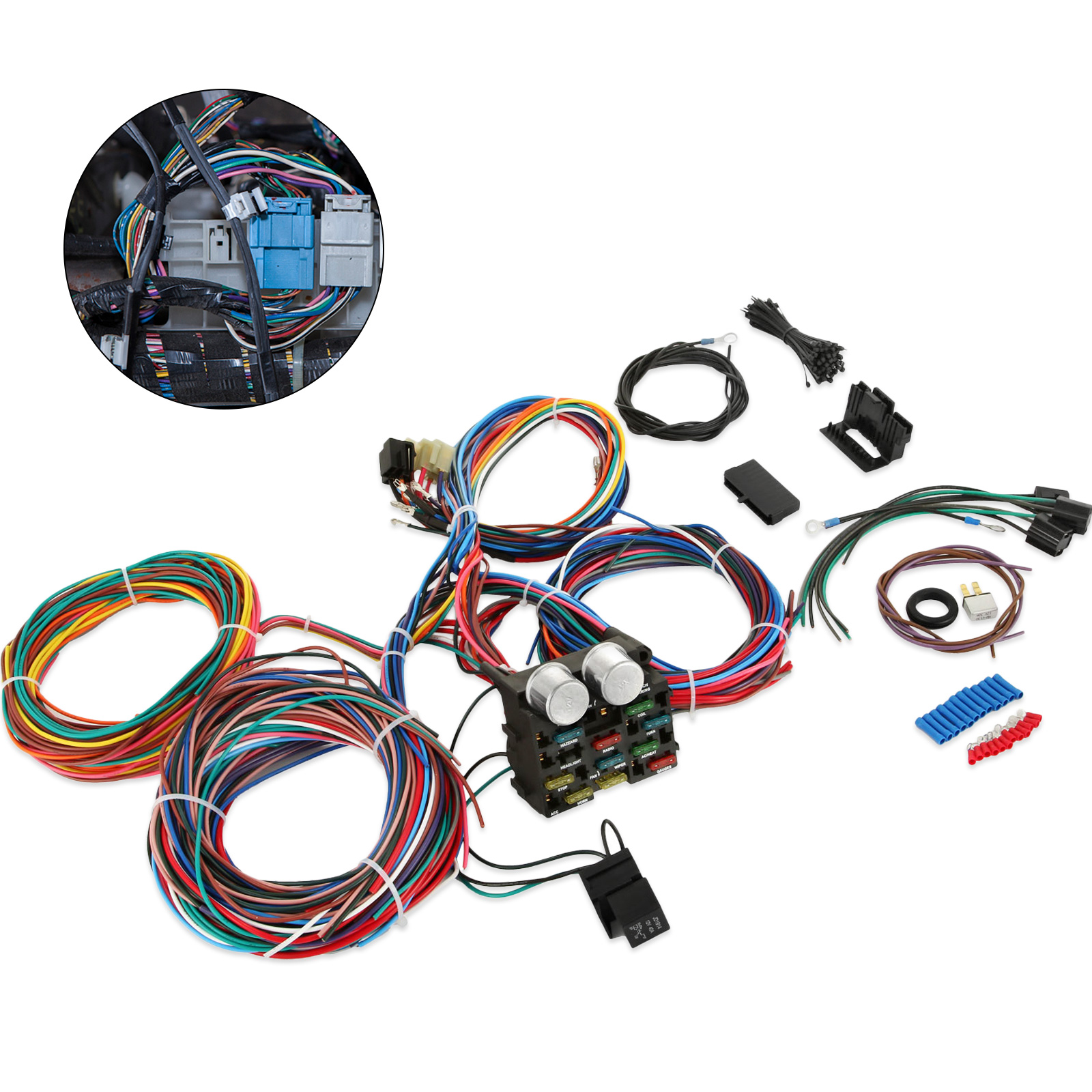 New Durable Wiring 12 Circuit Hot Rod Wiring Harness | VEVOR US