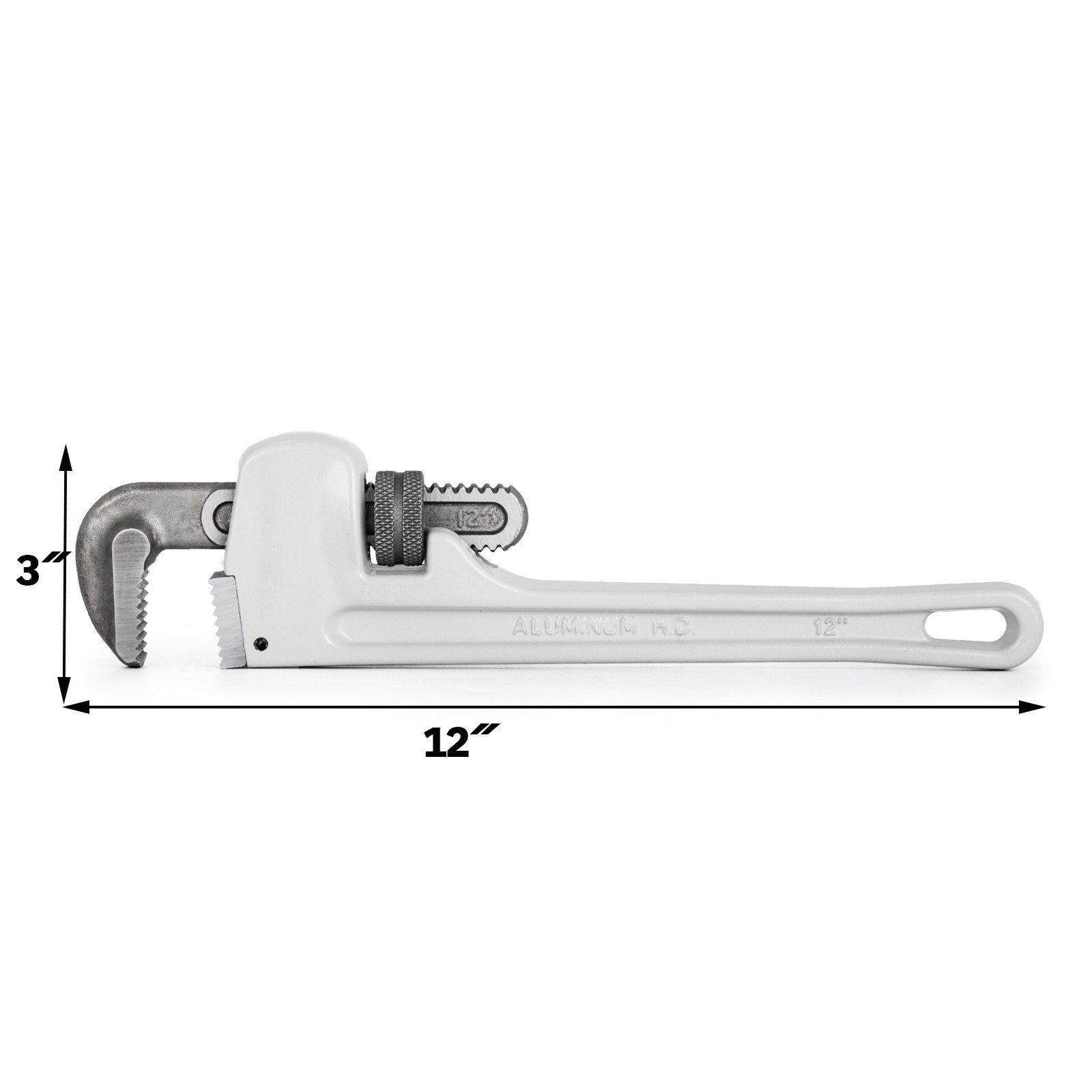 VEVOR 12Inch Aluminum Straight Pipe Wrench Ideal for 1/2to 1-1/2inch ...