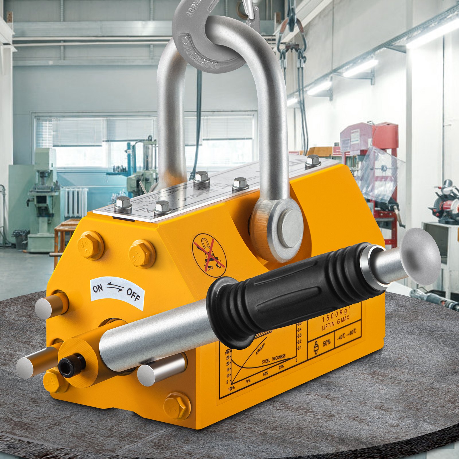 VEVOR Lifting Magnet with Release, 3300 LBS Pulling Force – Steel ...