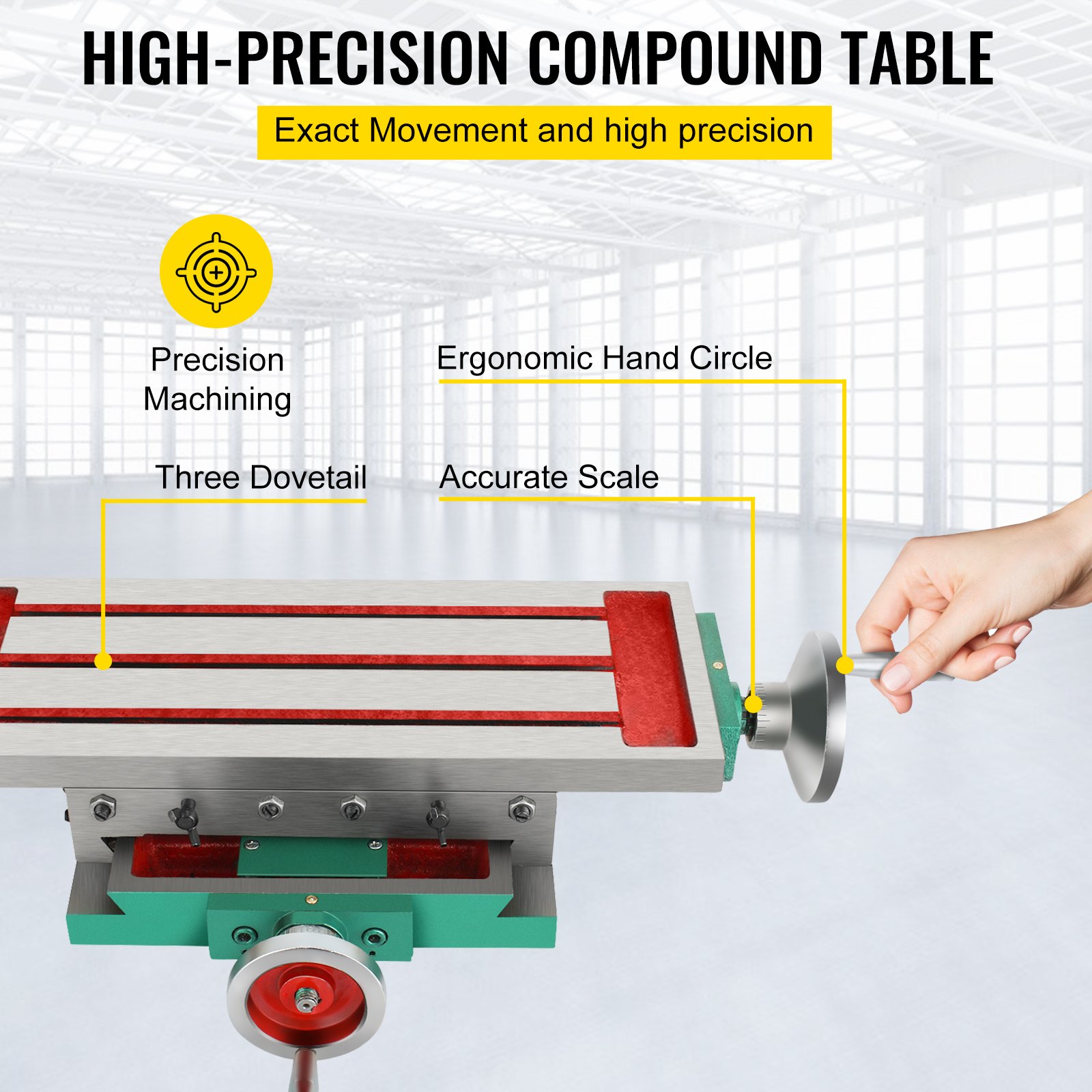 VEVOR 450*170mm Cross Milling Machine Working Table Precision ...