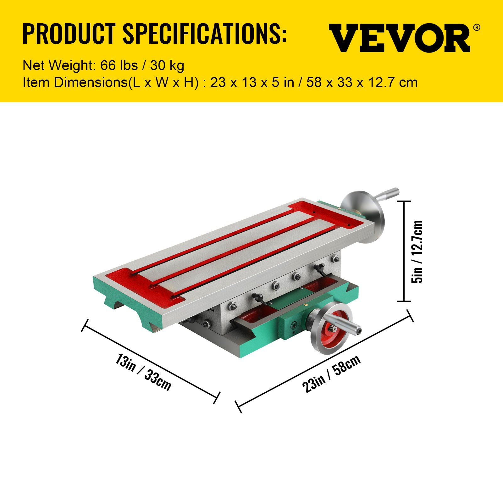 VEVOR Compound Milling Machine Worktable 17.7x6.7 2 Axis Cross Slide ...