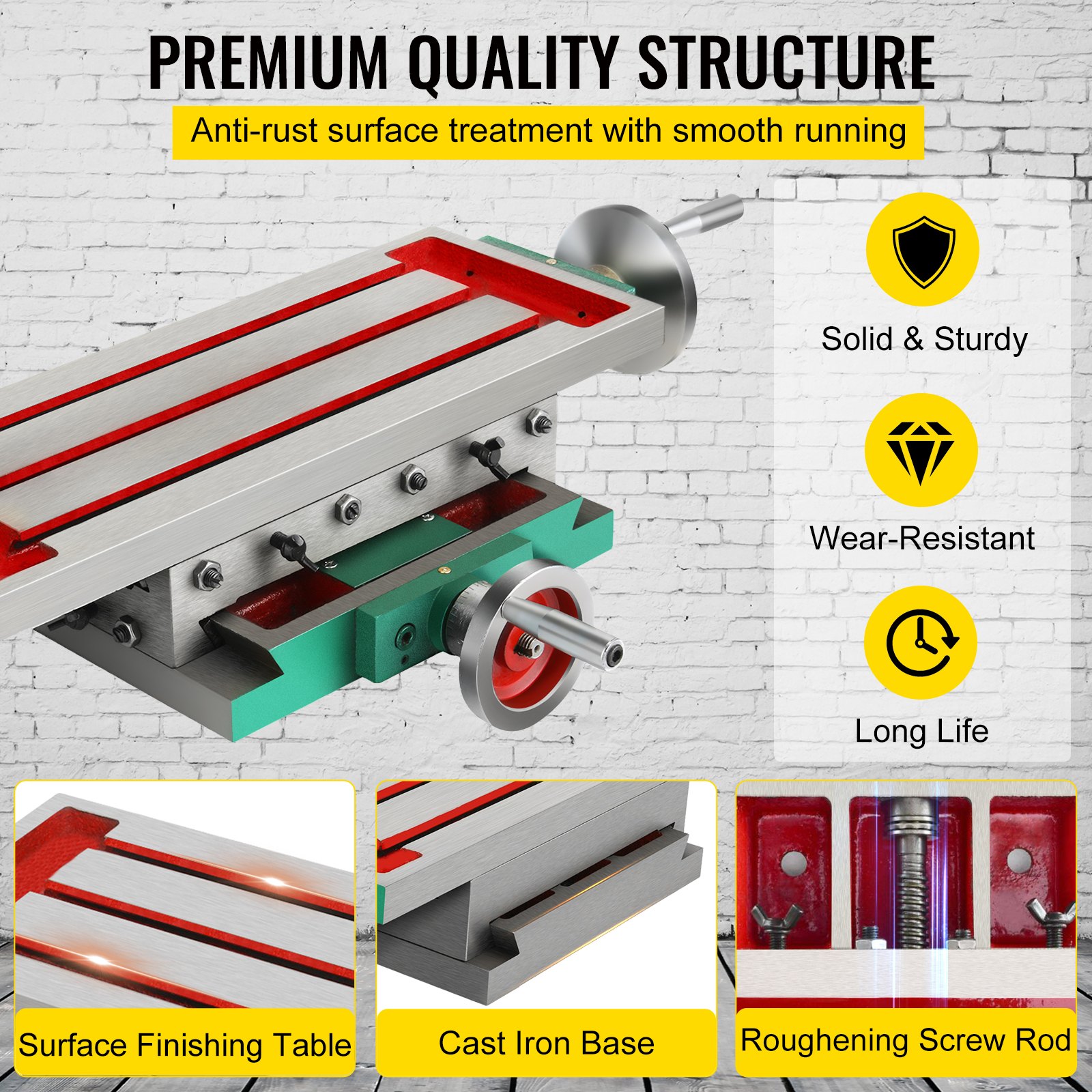 VEVOR 450*170mm Cross Milling Machine Working Table Precision ...