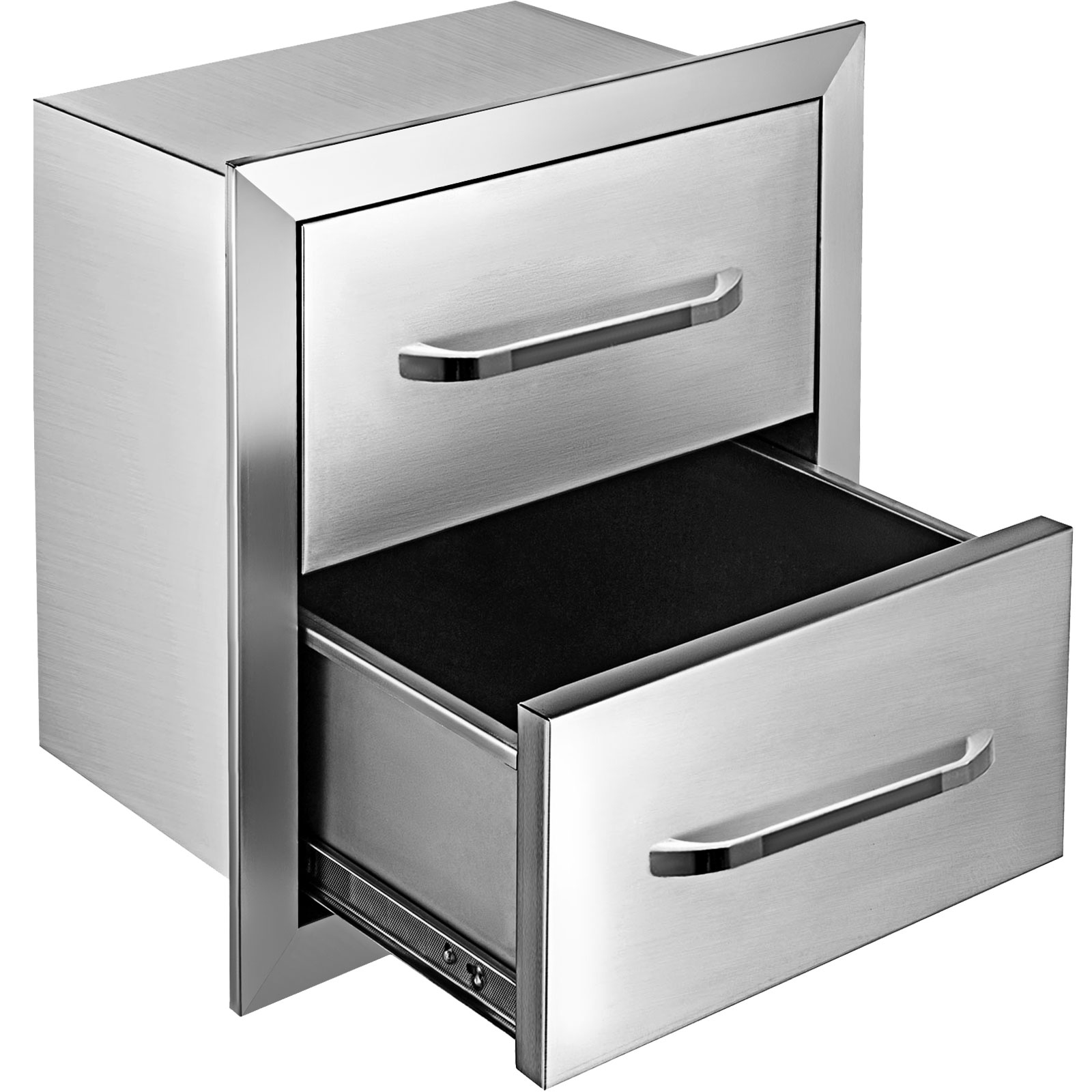 Outdoor Kitchen Bbq Island Stainless Steel Double Access Drawer Storage ...