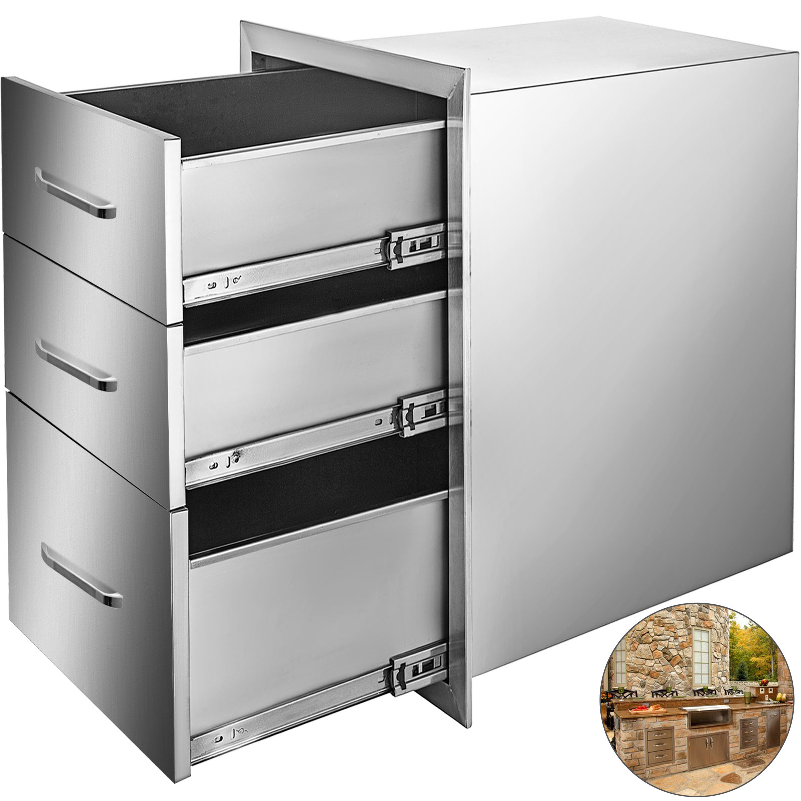 Usa Bbq Island / Outdoor Kitchen 18"x23" Stainless Steel Narrow Trash ...