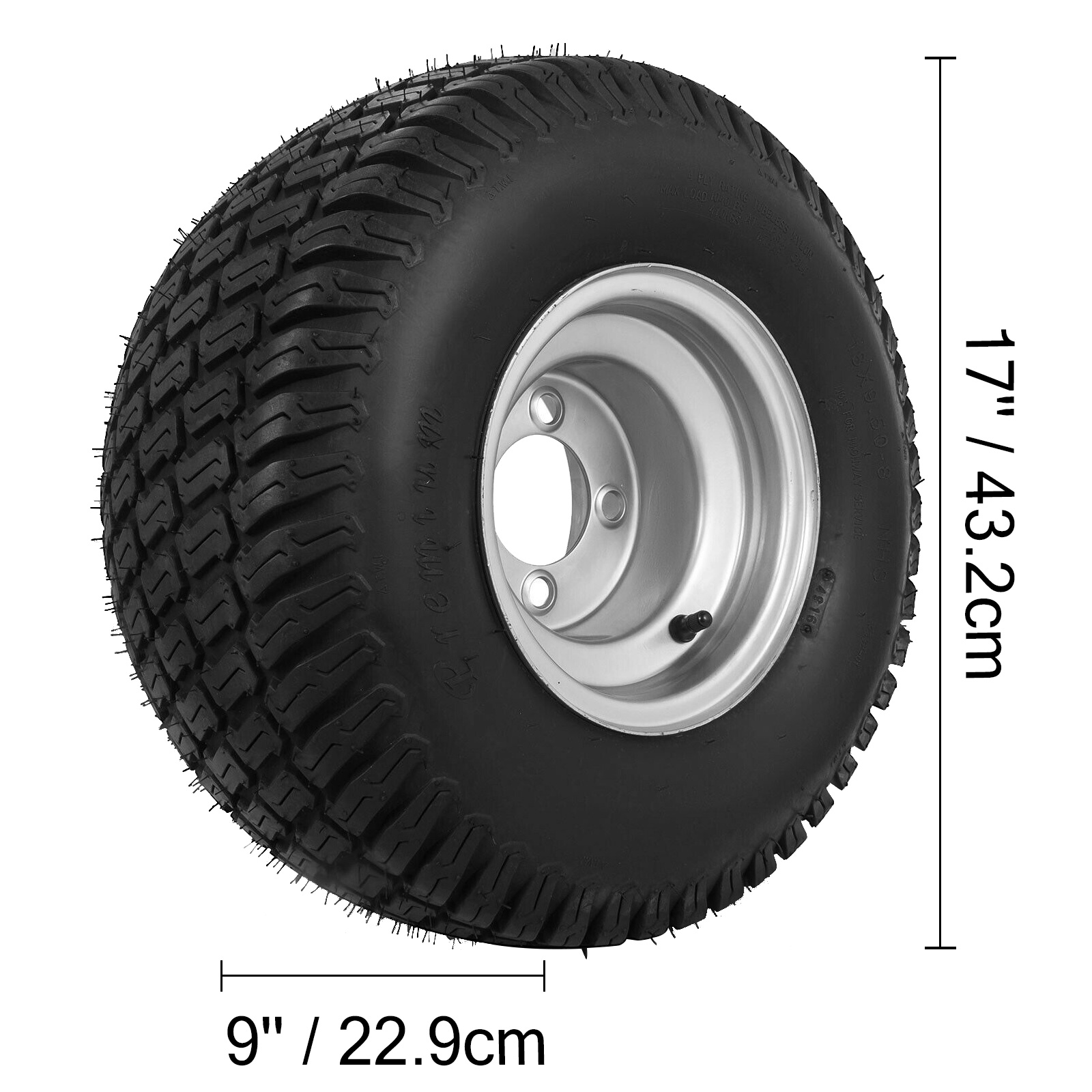 18x9.50-8 Go Kart Tire Rim Wheel Assembly Zero Turn 18/950-8 1070LB ...