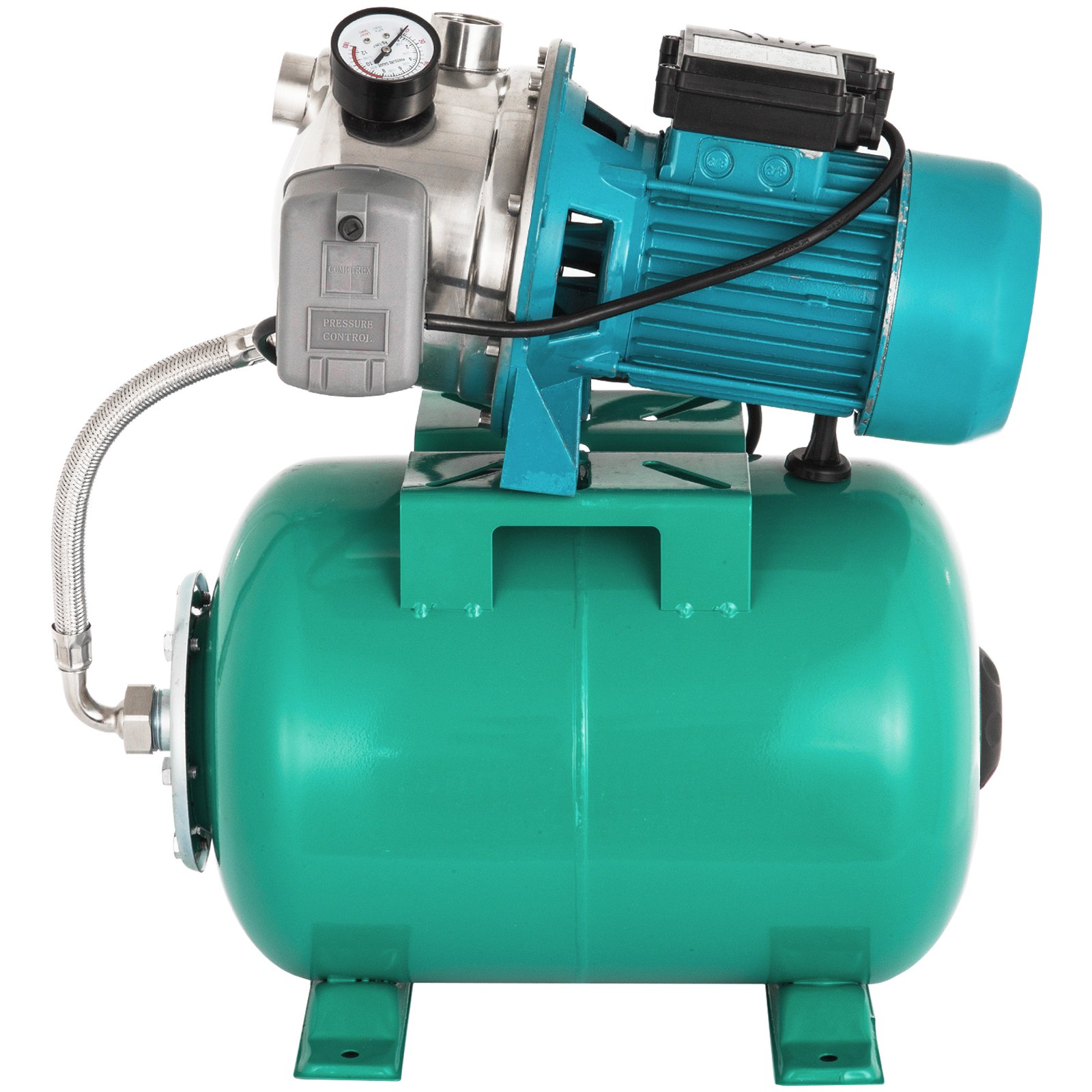 1 Hp Shallow Well Jet Pump W/ Pressure Switch 12.3 Gpm Booster Water ...