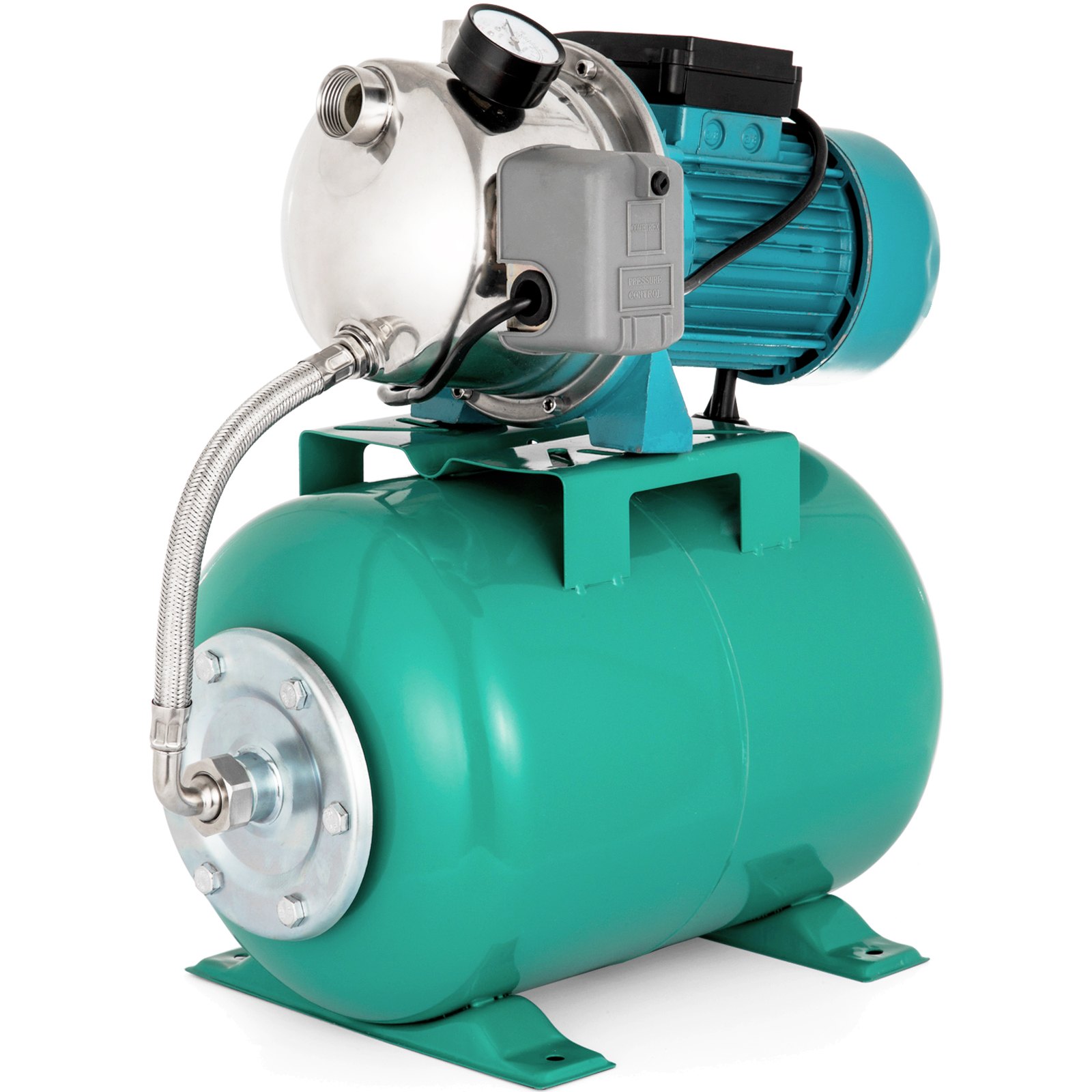 1 Hp Shallow Well Jet Pump W/ Pressure Switch 12.3 Gpm Booster Water ...