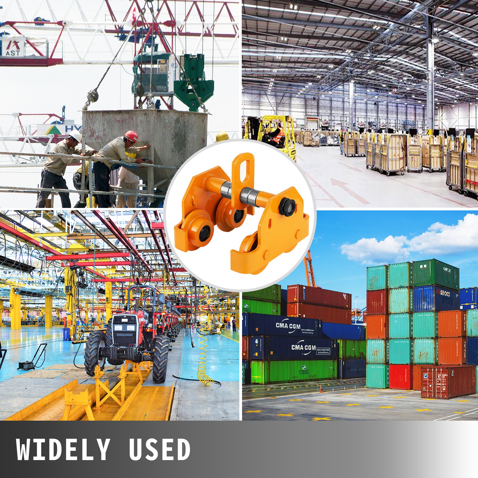 1 Ton Push Beam Trolley Hoist Winch Crane Lift Fits I-Beam New | VEVOR US 1 Ton Push Beam Trolley Hoist Winch Crane Lift Fits I-Beam New | VEVOR US