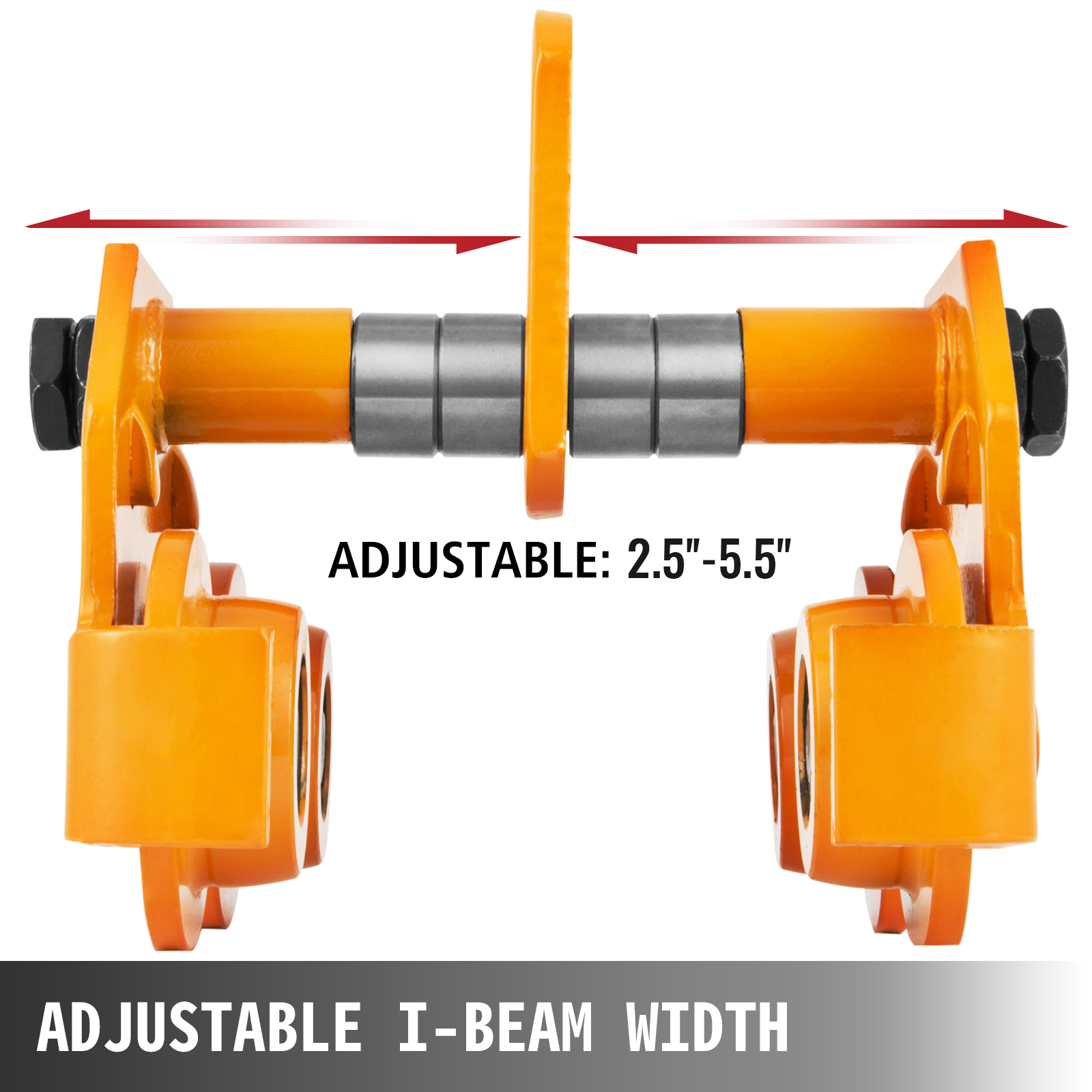 1 Ton Steel I-beam Push Beam Track Roller Trolley For Overhead Garage ...