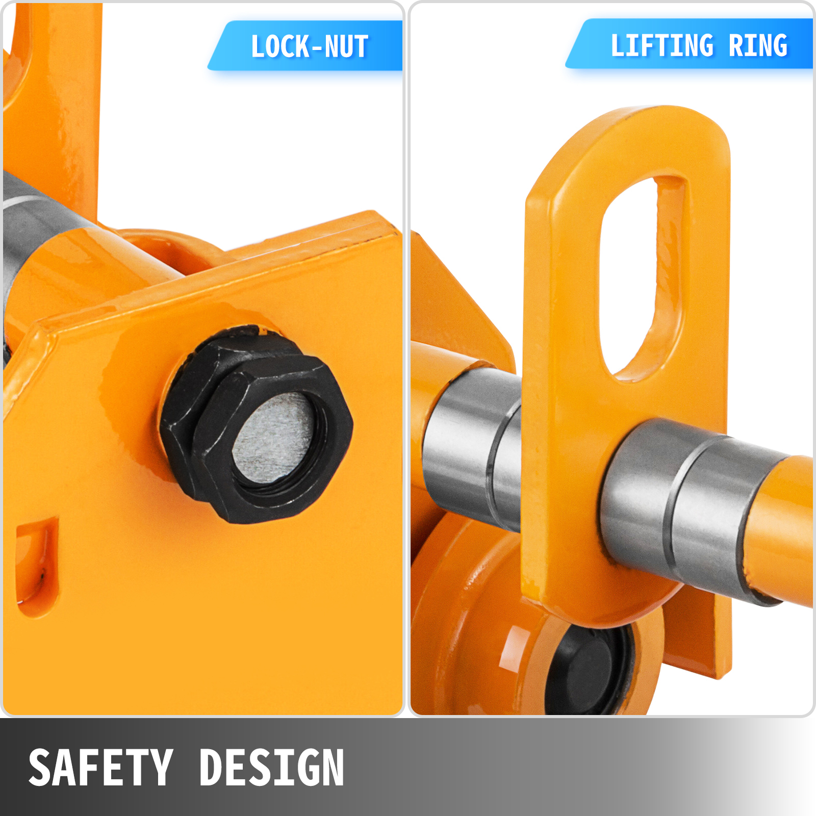 1 Ton Steel I-beam Push Beam Track Roller Trolley For Overhead Garage ...