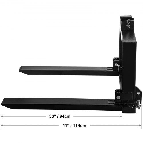 VEVOR 3 Point Hitch Pallet Fork 2000lbs, Fork Attachment for Category 1 ...